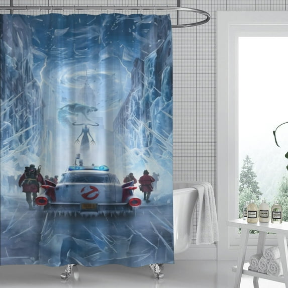 Ghostbusters shower curtain presents an artistic print, is waterproof ...