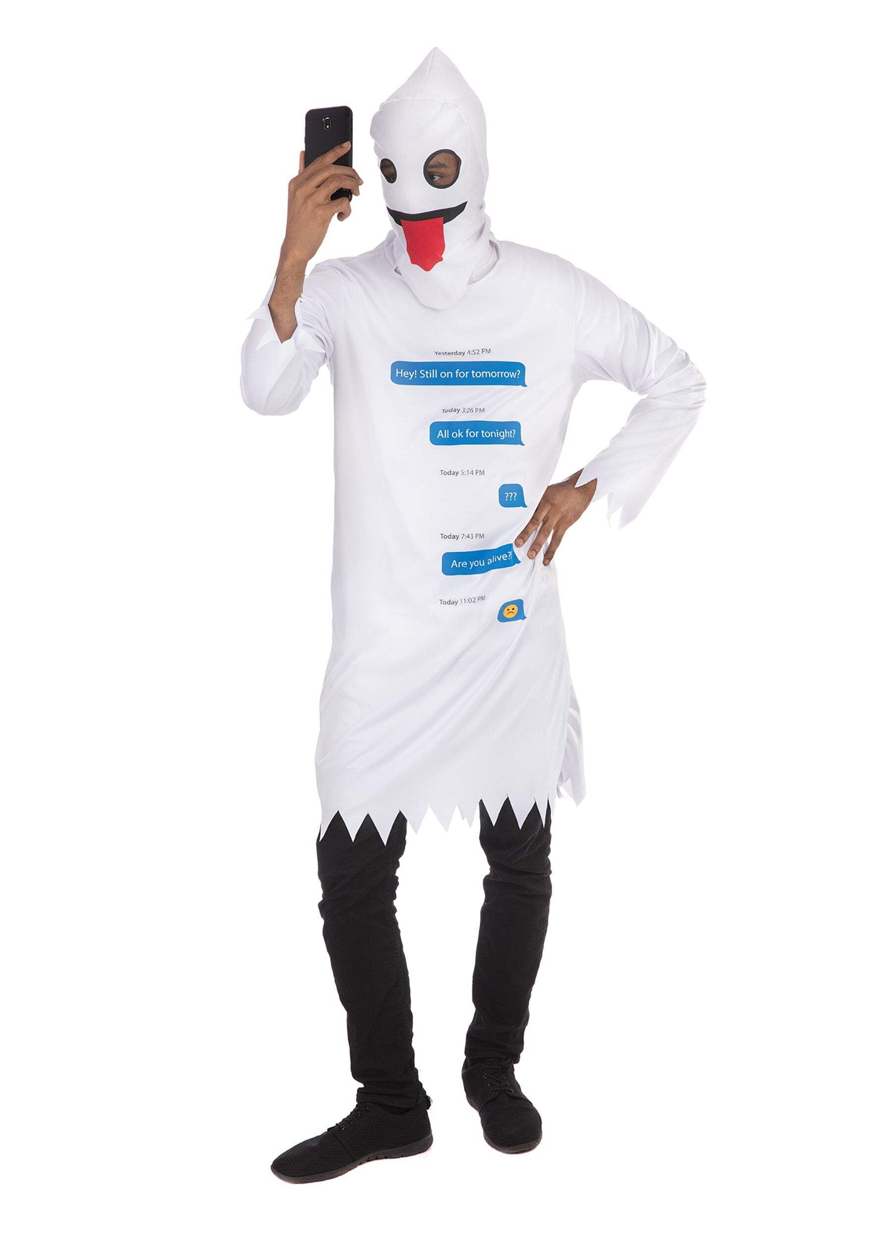 Ghosted Standard Male Adult White Fancy Dress Party Book Week Halloween ...
