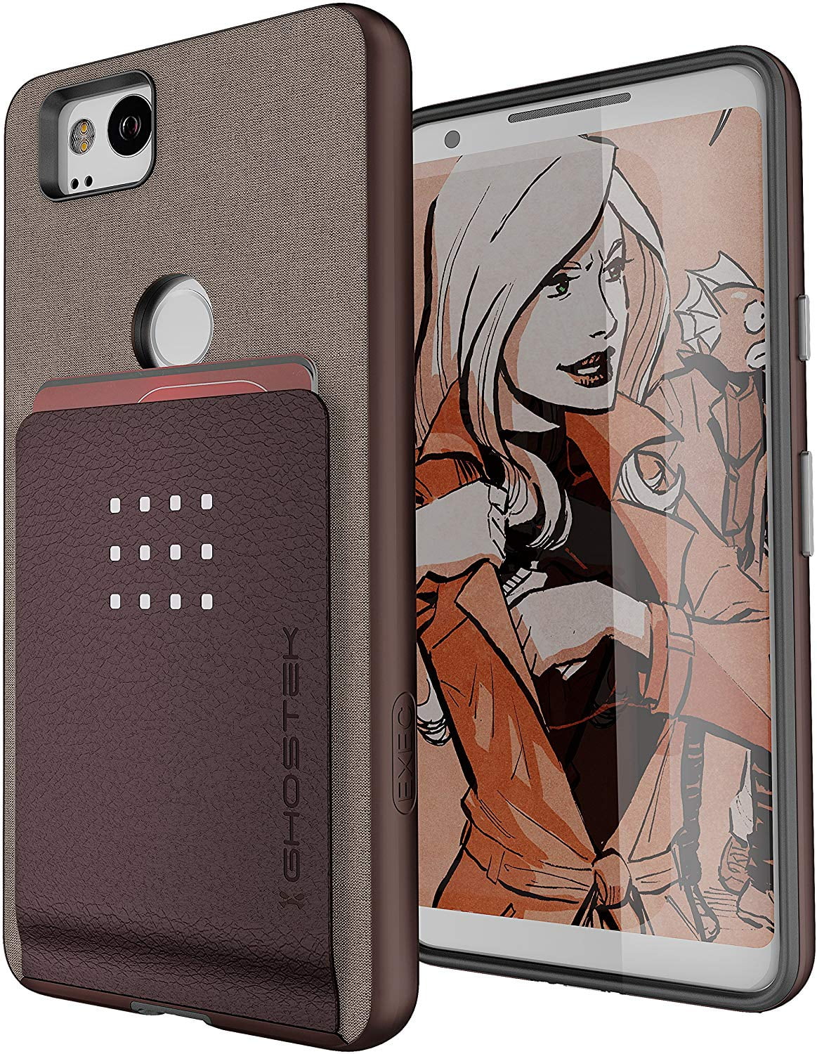 Ghostek Exec Luxury Wallet Case for Google Pixel 2 | Built-in Magnet ...