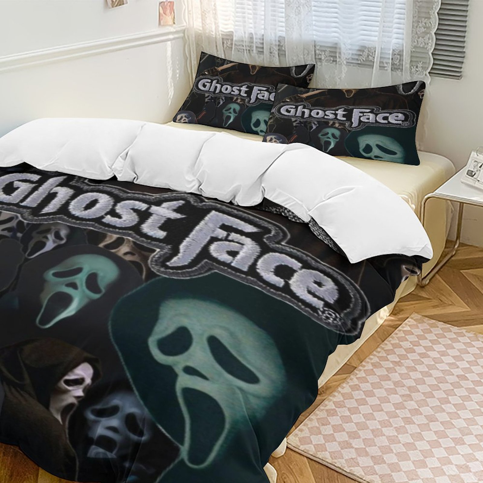 Ghostface 3 Piece Bedding Set Cartoon Comforter Set Cute Duvet Cover ...