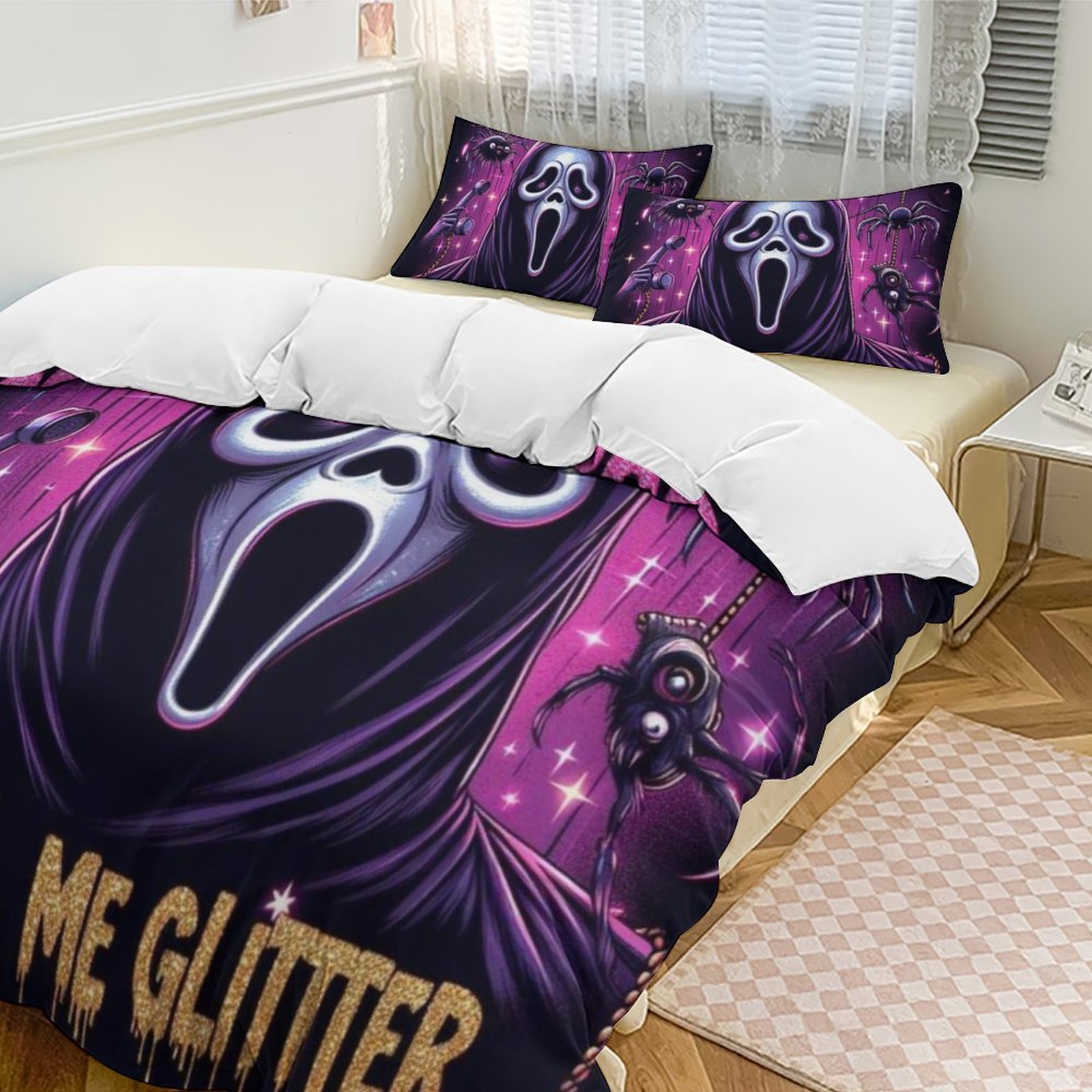 Ghostface 3 Piece Bedding Set Cartoon Comforter Set Cute Duvet Cover ...