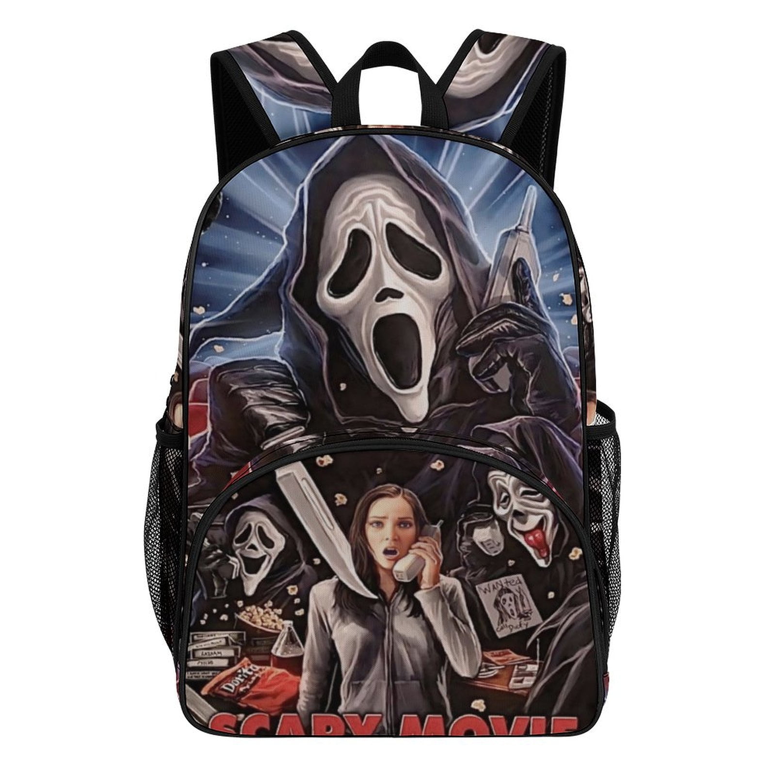 Ghostface Backpack Stylish College Daypack Cute Travel Carry On Bag 17 ...