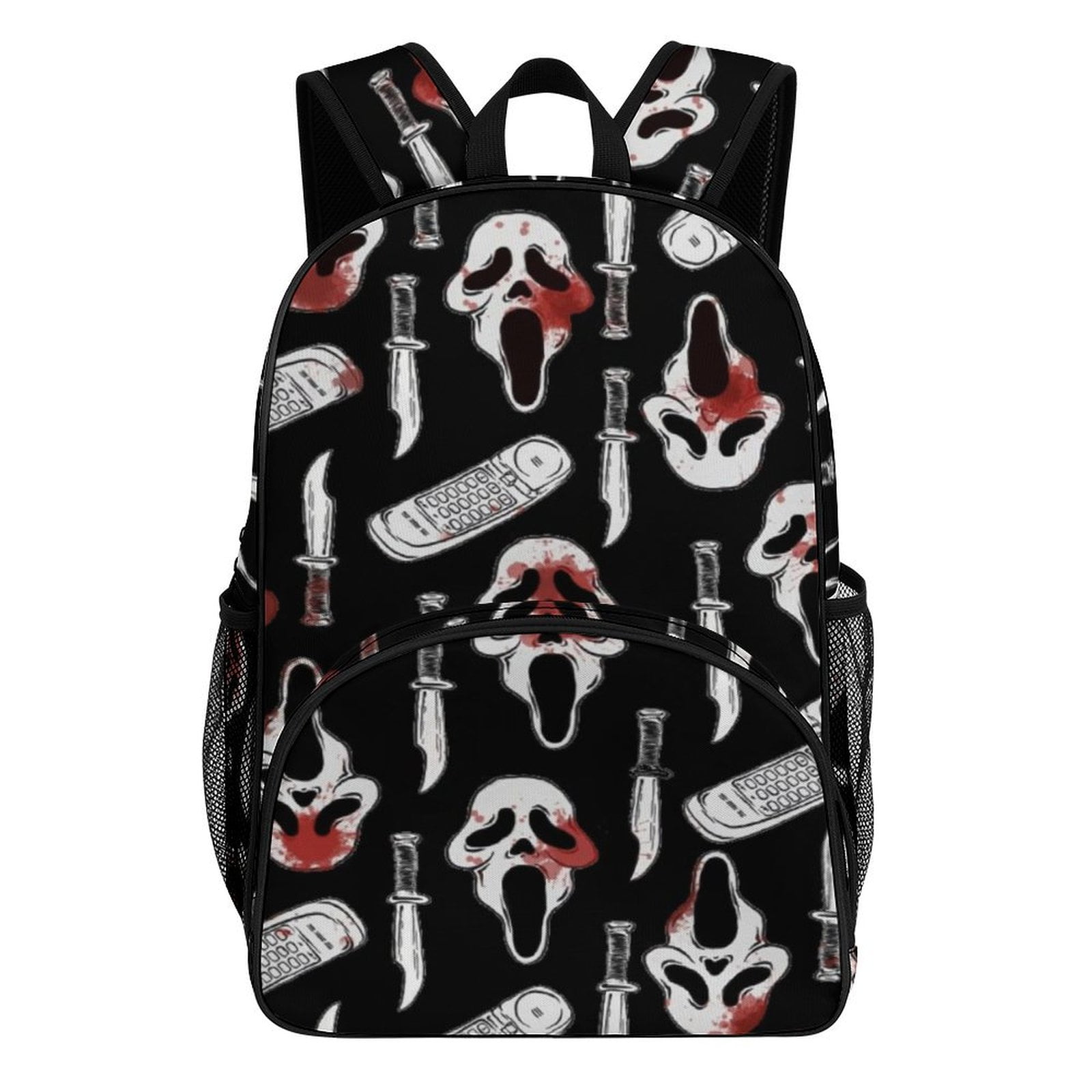 Ghostface Backpack Stylish College Daypack Cute Travel Carry On Bag 17 ...