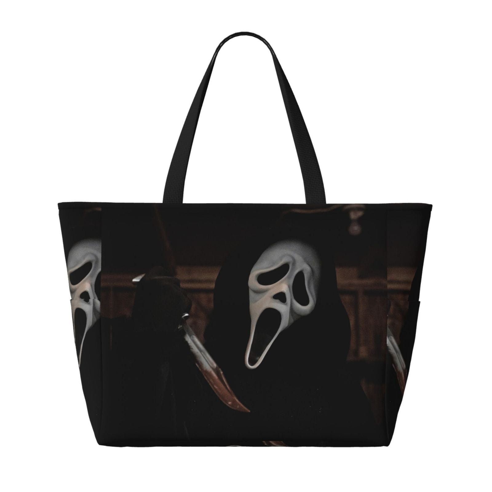 Ghostface Beach Bag Large Capacity Travel Foldable Gym Tote Bag for ...