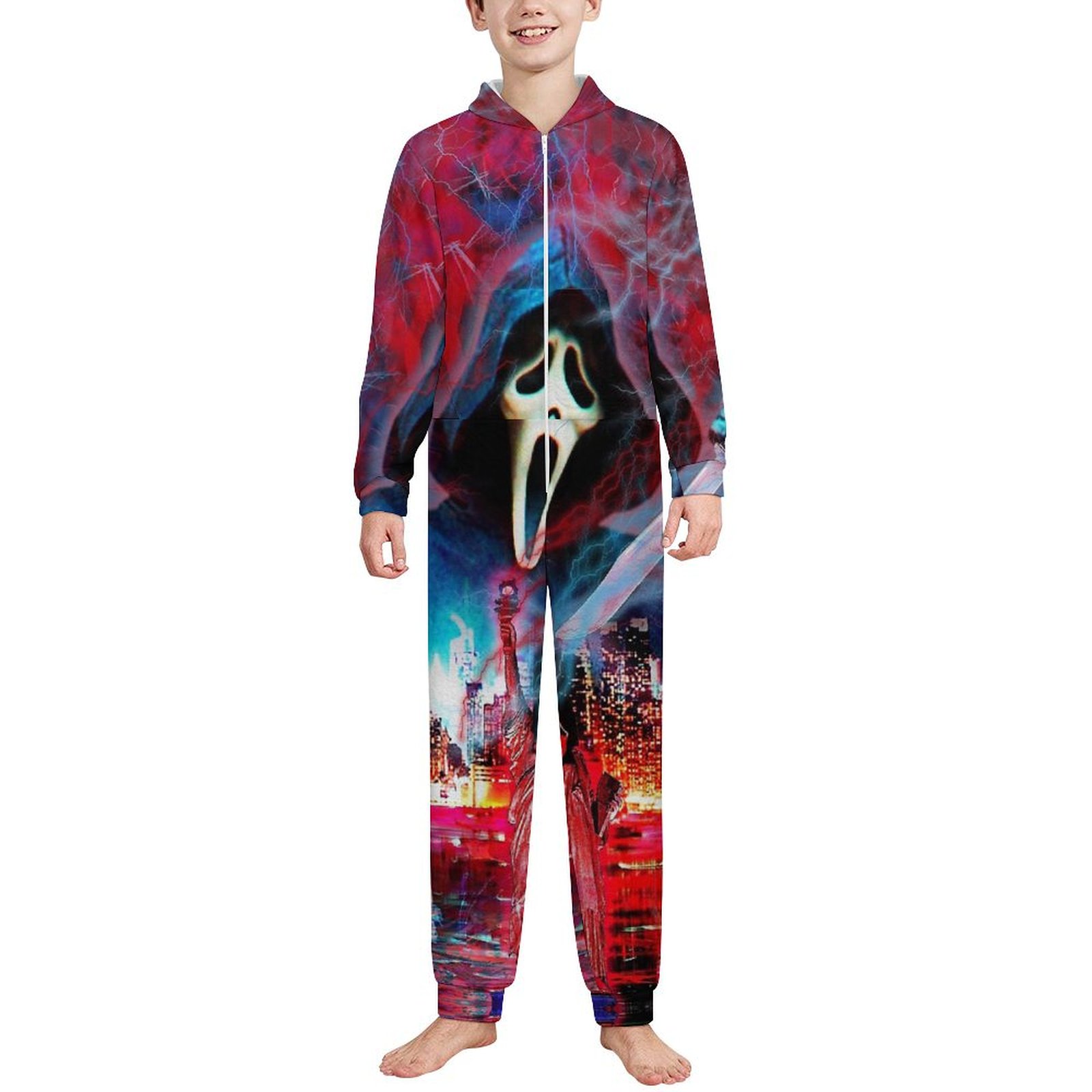 Ghostface Children's Home Jumpsuit Pajamas for Boys Girls Onesie ...