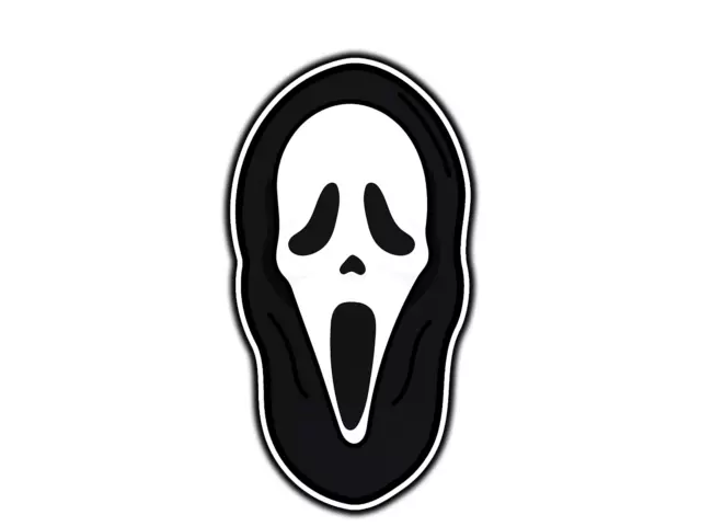 Ghostface Face Waterproof Sticker Phone Decal Water Bottle Stickers Car ...