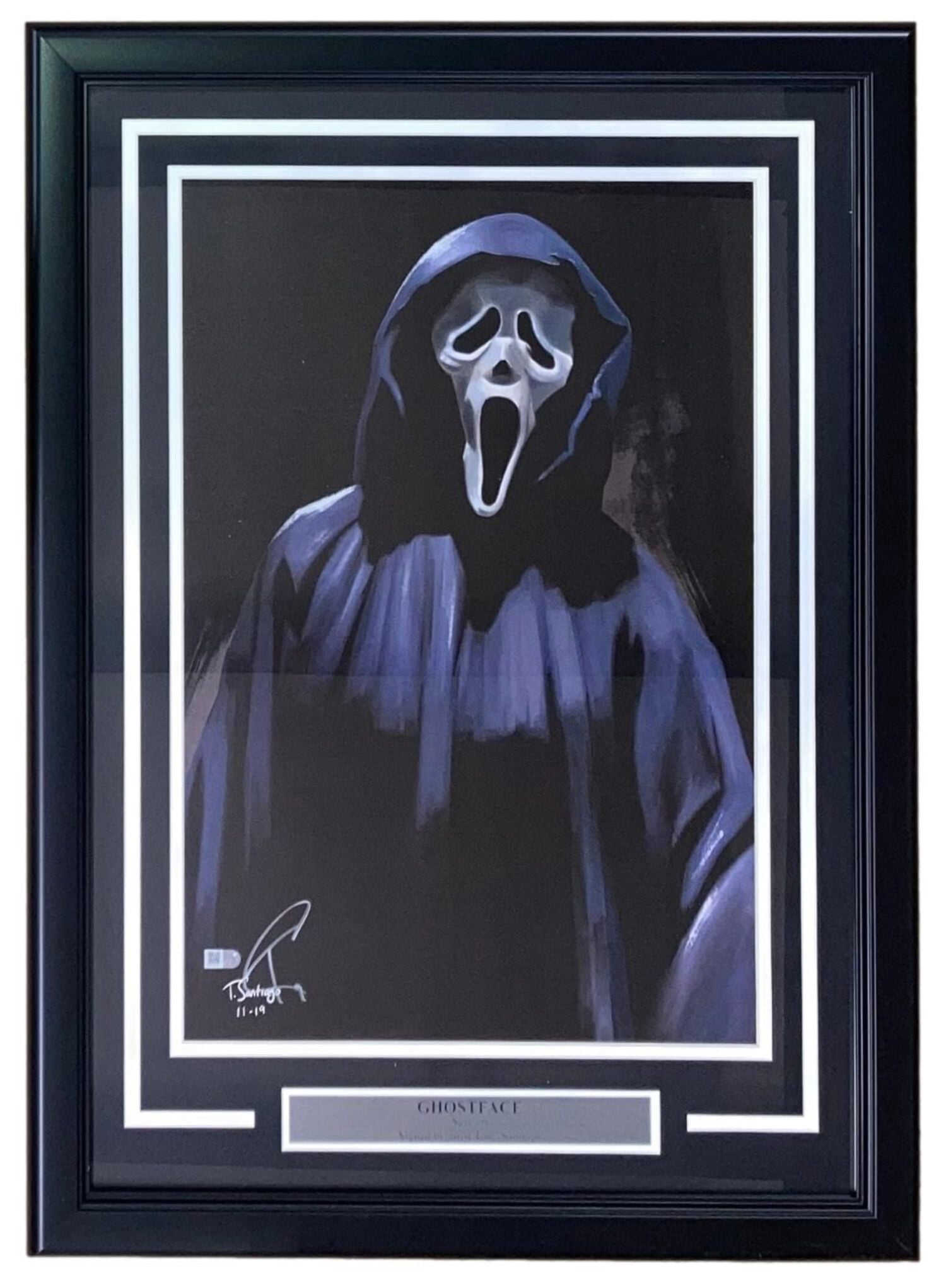 Ghostface Framed 13x19 Scream Lithograph Signed by Tony Santiago ...