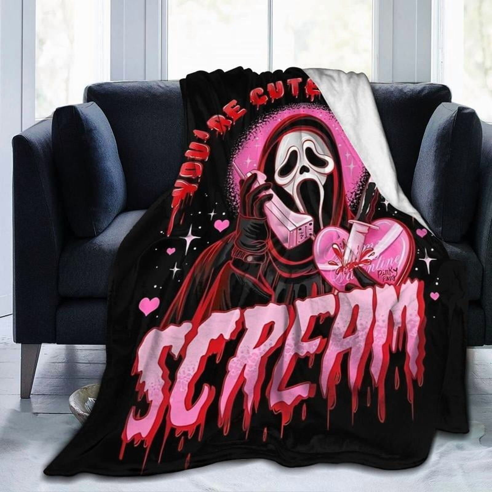 Ghostface Halloween Throw Blanket, No You Hang Up Horror Movie ...