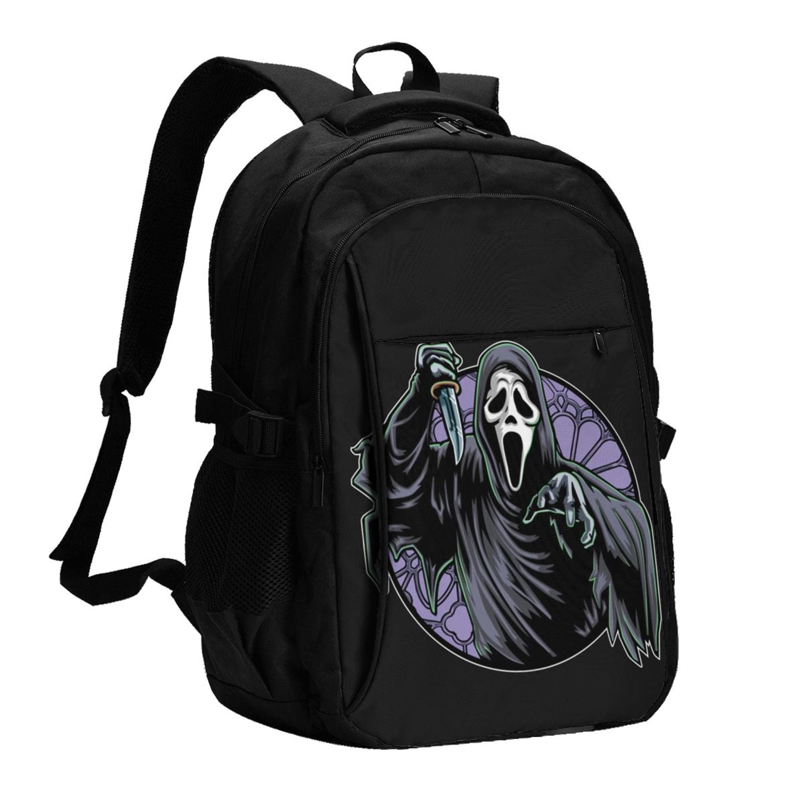 Ghostface Horror Scream Backpack Schoolbag USB Daypack Large Capacity ...