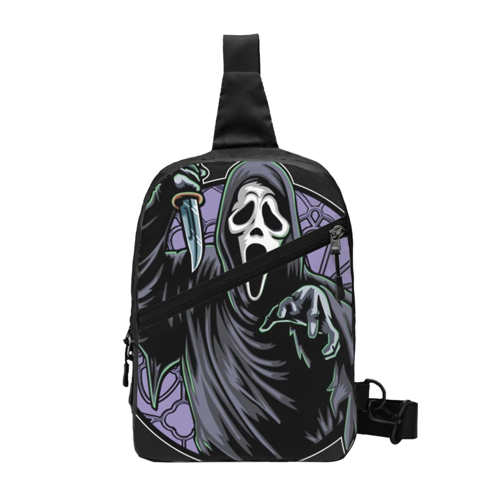 Ghostface Horror Scream Chest Bag Crossbody Folding Adjustable Casual ...