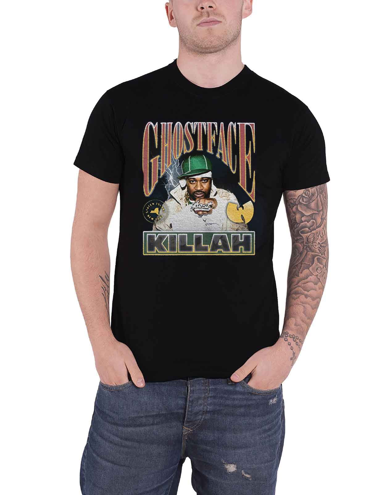 Ghostface Killah T Shirt Ghost Bling Band Logo new Official Mens Black ...