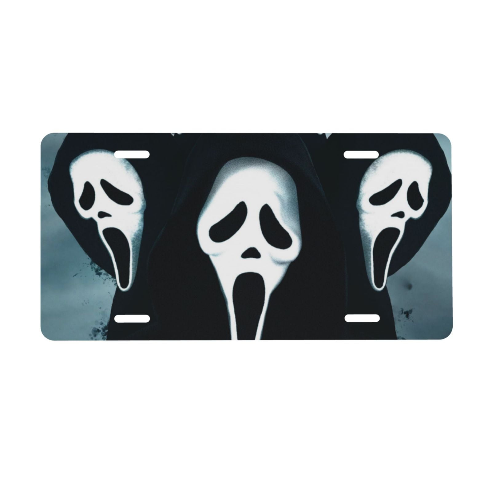 Ghostface Killer License Plate Cover Vanity Tag Decorative Aluminum ...