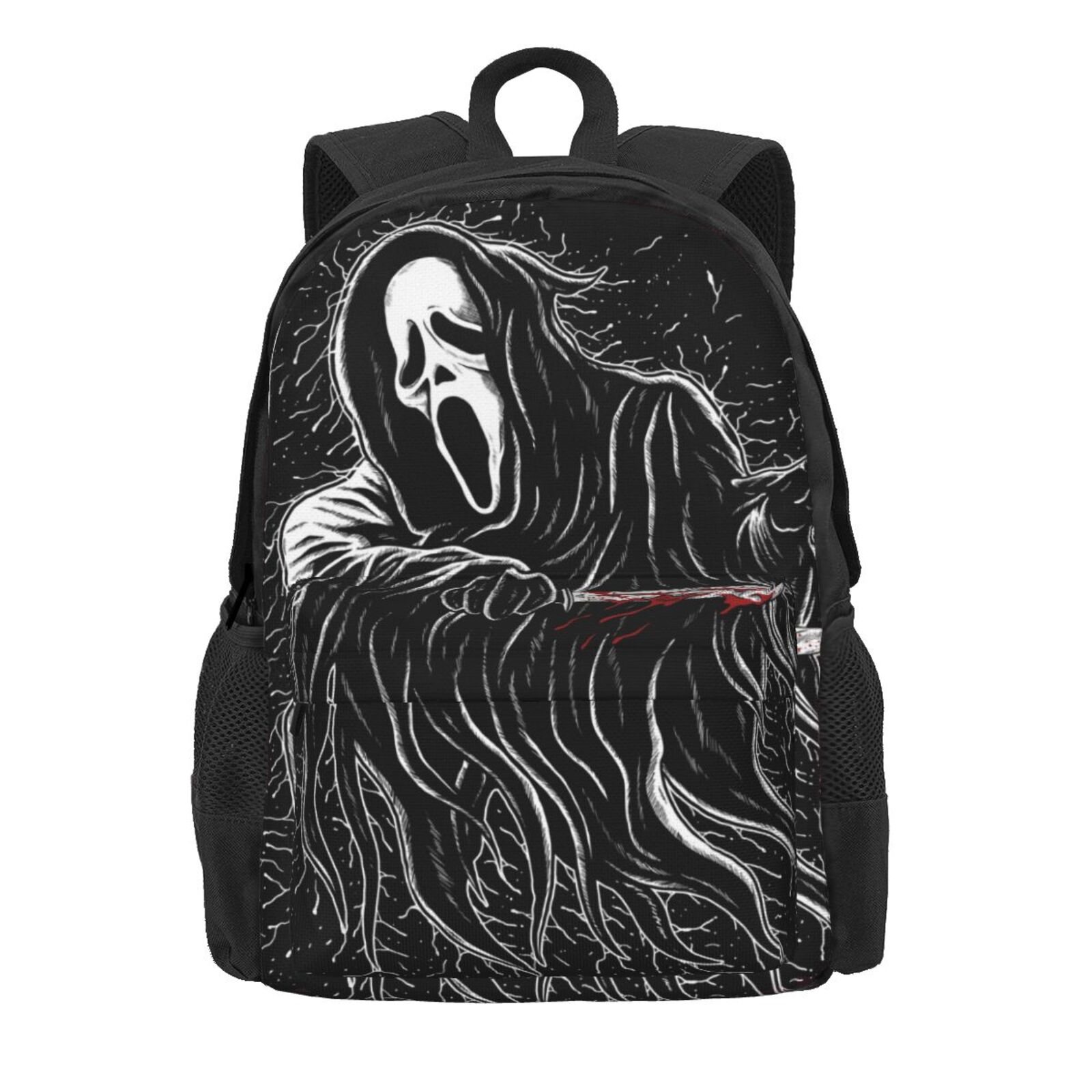 Ghostface Killer Scary Scream Backpack Adjustable Daypack Large ...