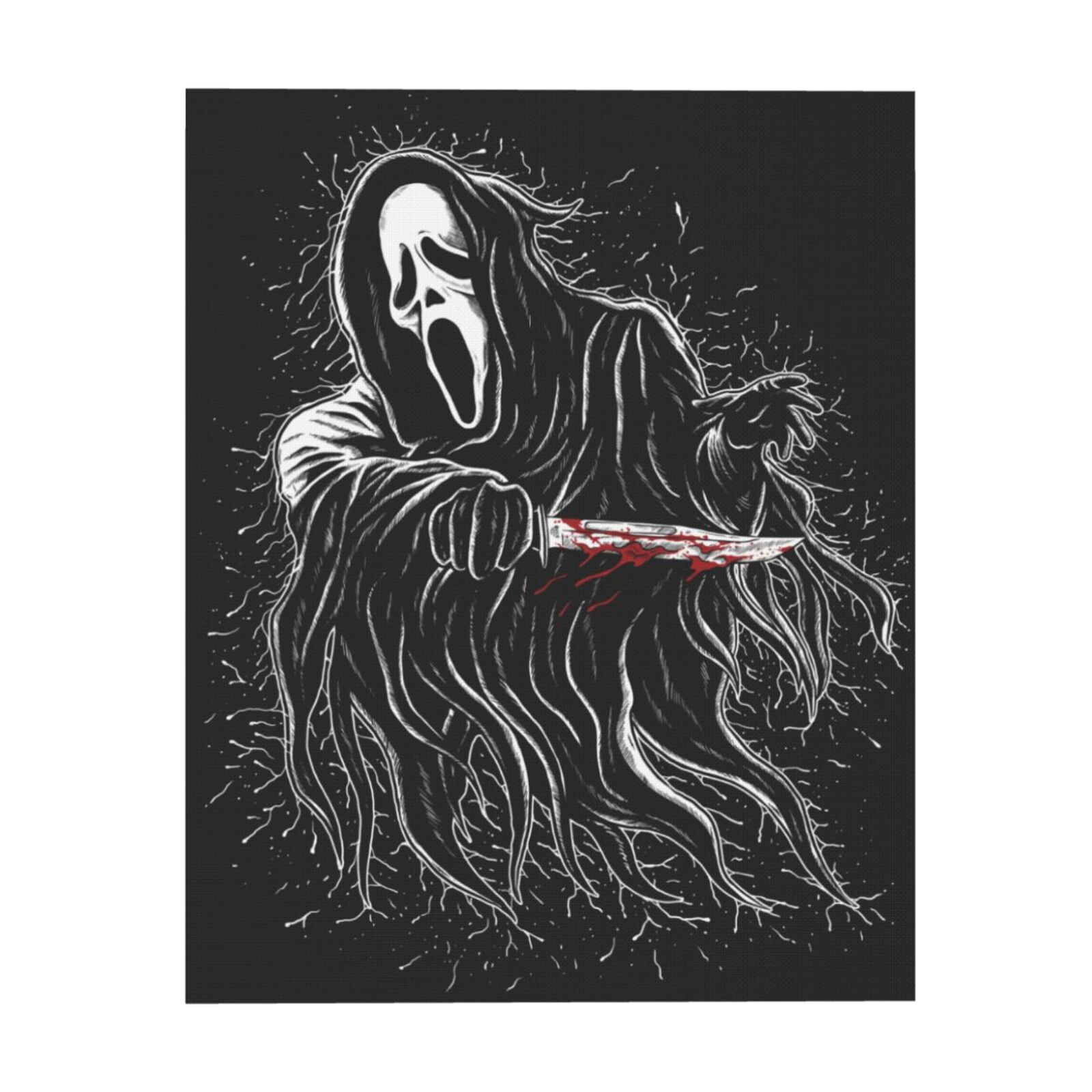Ghostface Killer Scary Scream Canvas Decorative Poster Art Picture ...