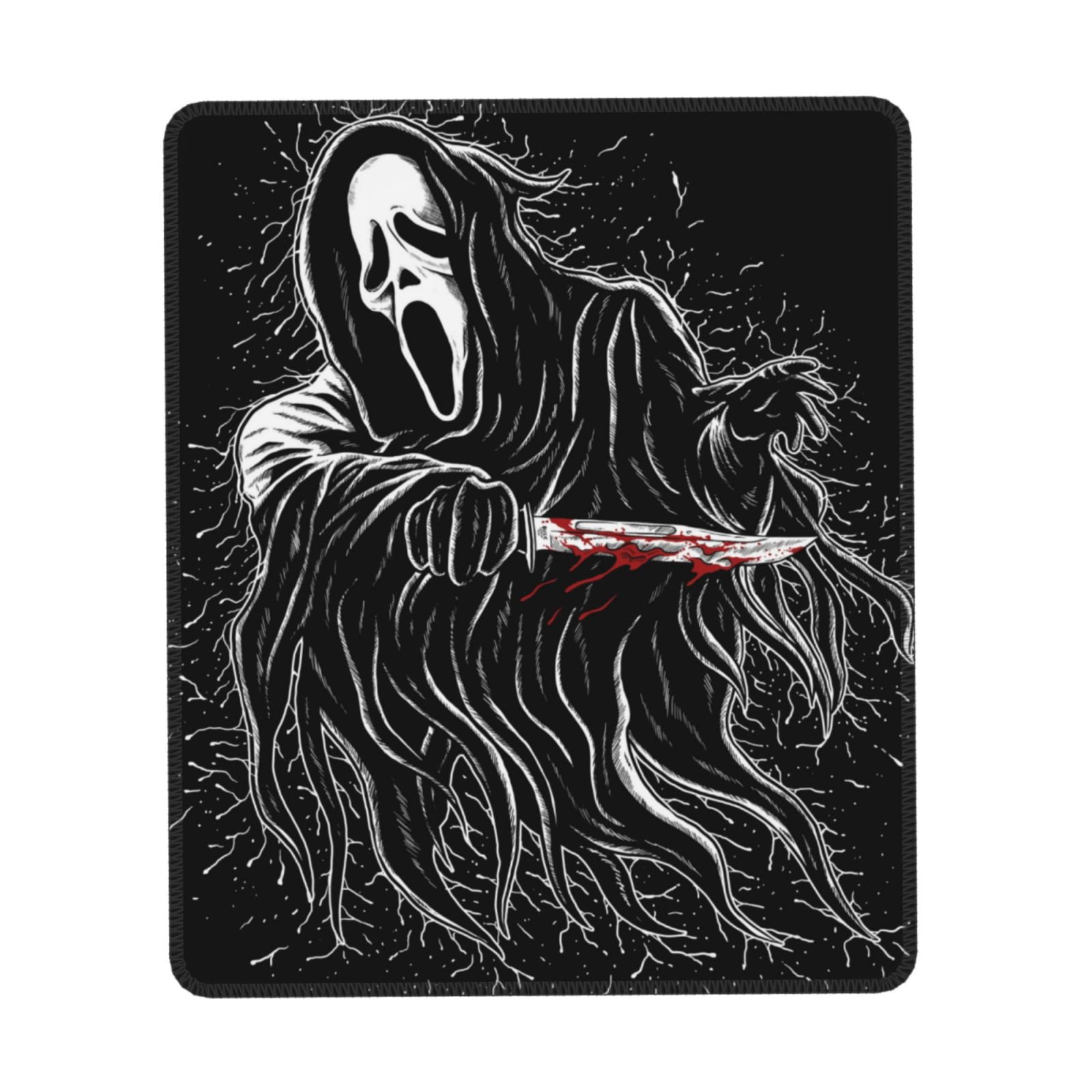 Ghostface Killer Scary Scream Mouse Pad Non-Slip Rubber Base Mousepad ...