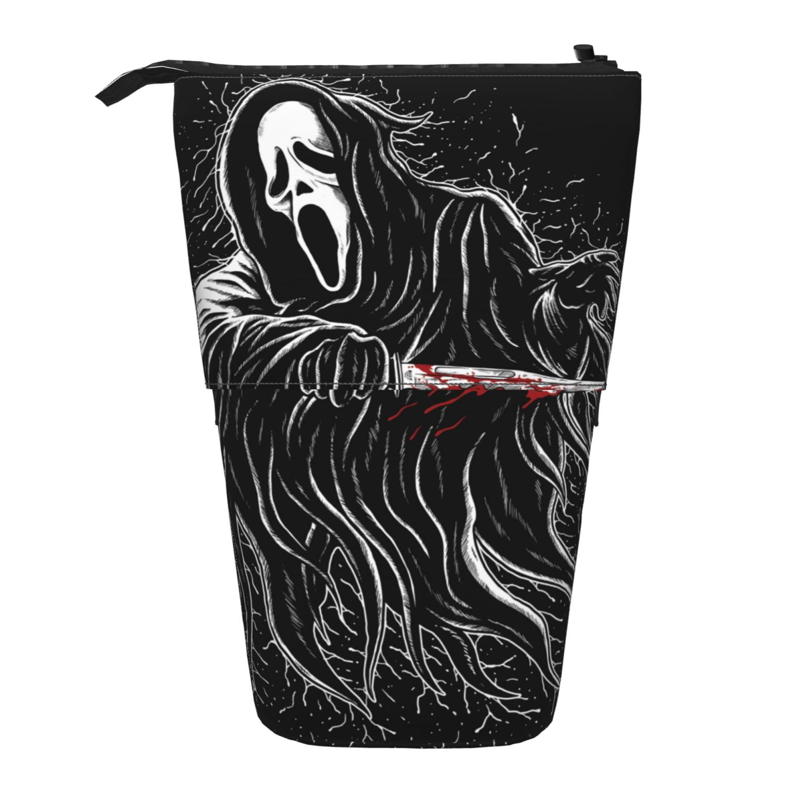 Ghostface Killer Scary Scream Standing Pencil Case Pen Bag Telescopic ...