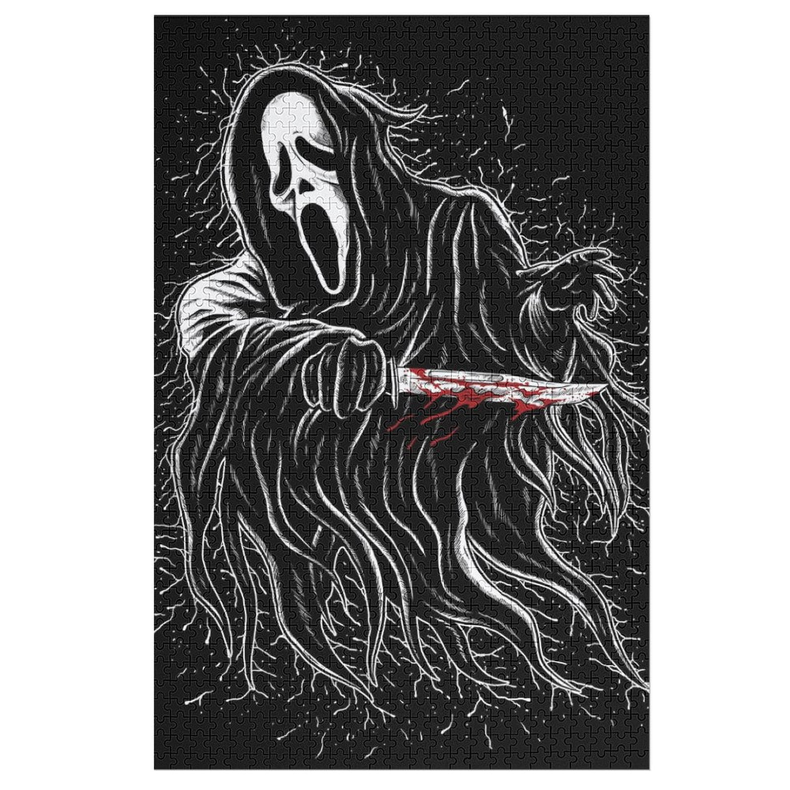 Ghostface Killer Scary Scream Wooden Puzzle Home Decoration ...