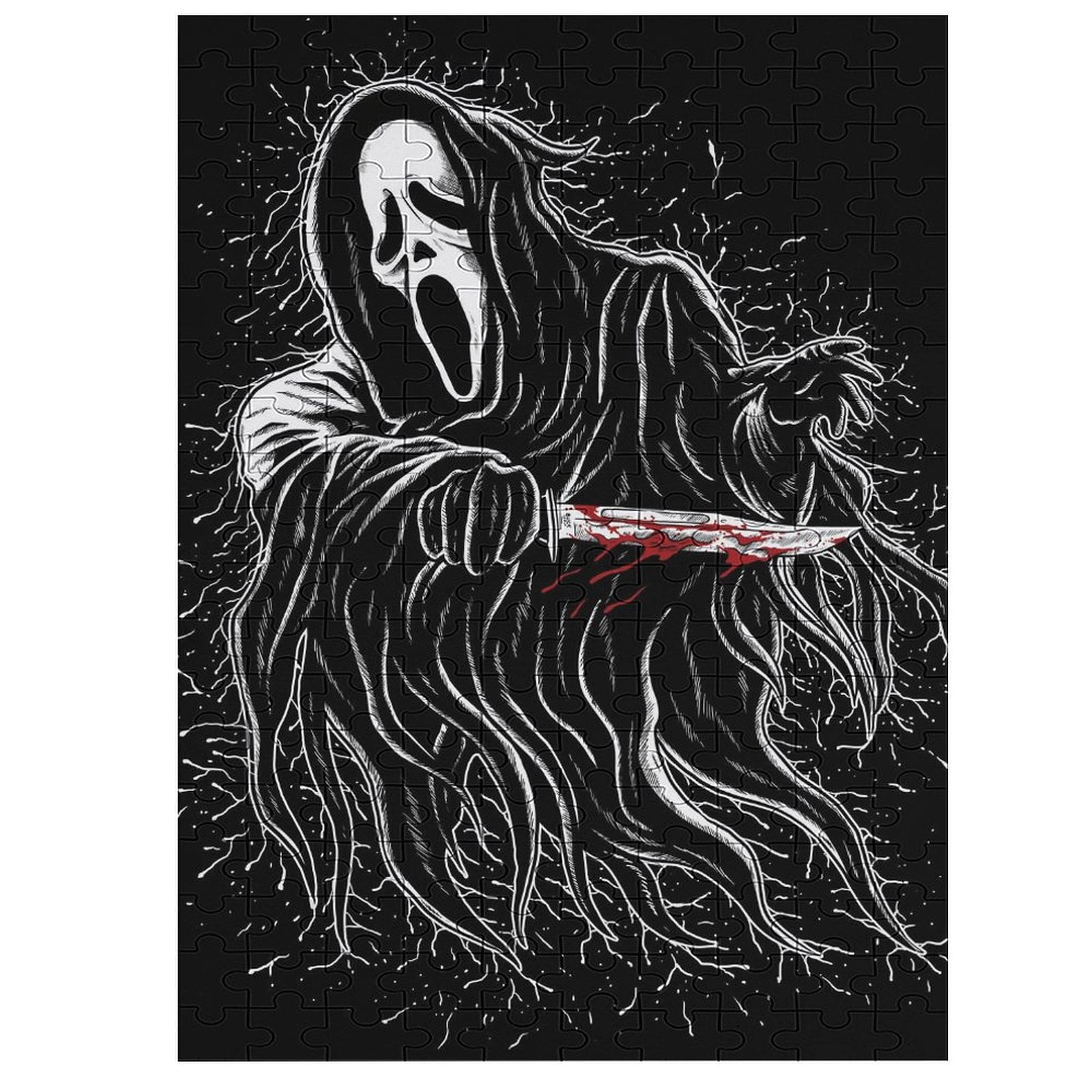 Ghostface Killer Scary Scream Wooden Puzzle Home Decoration ...