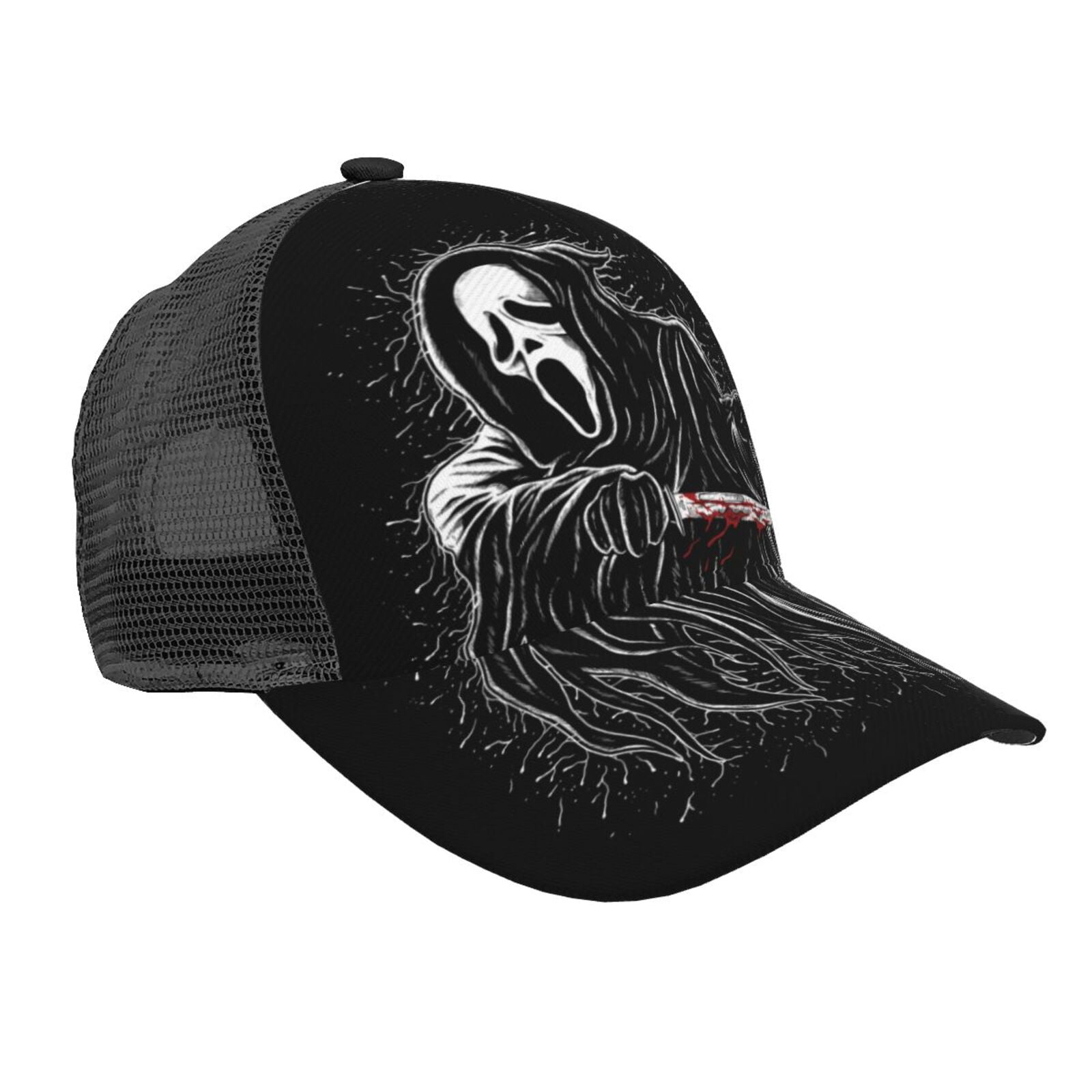 Ghostface Killer Scream Mesh Baseball Cap Organizer Adjustable Trucker ...