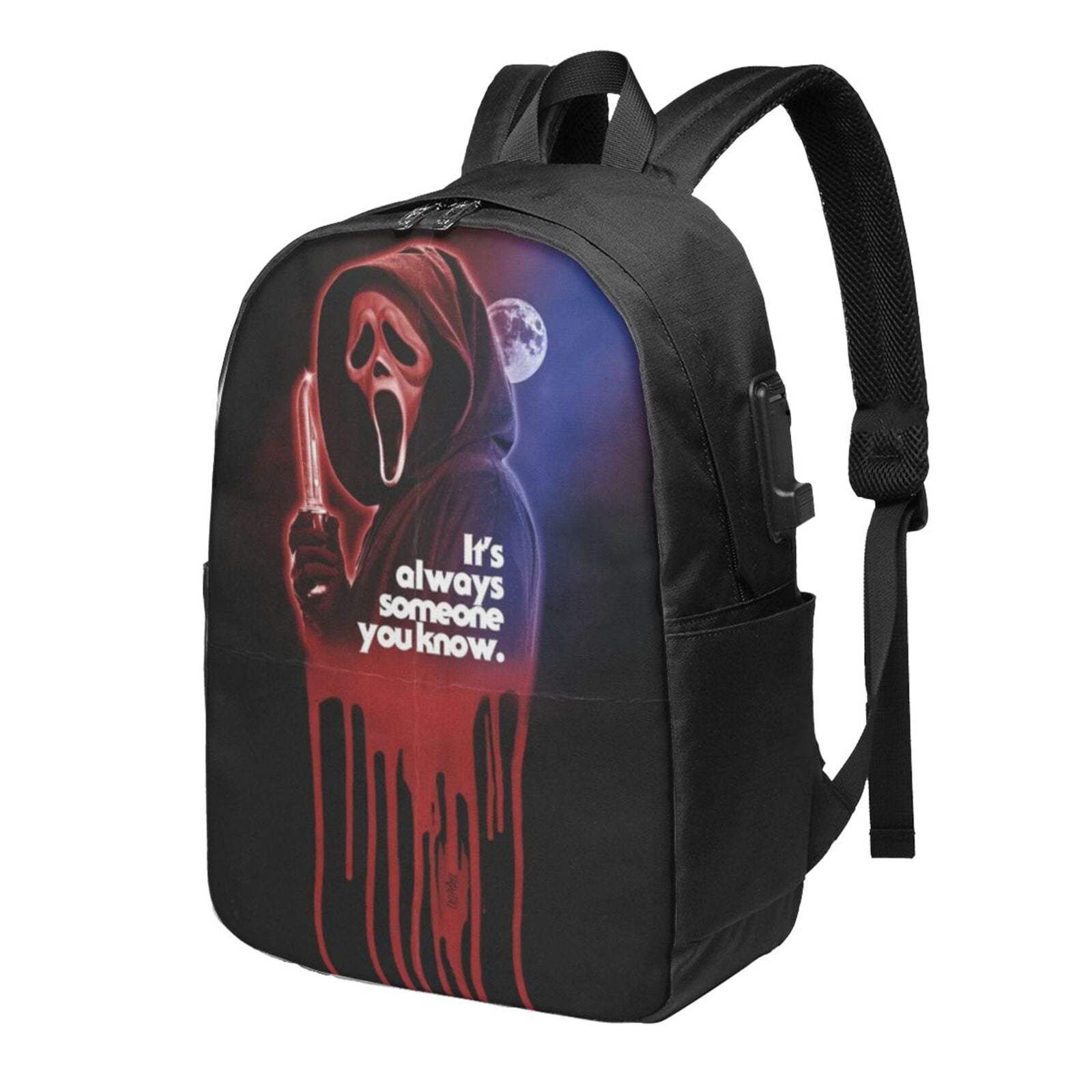 Ghostface Killer Scream Movie Backpack Lightweight Shoulders Daypack ...