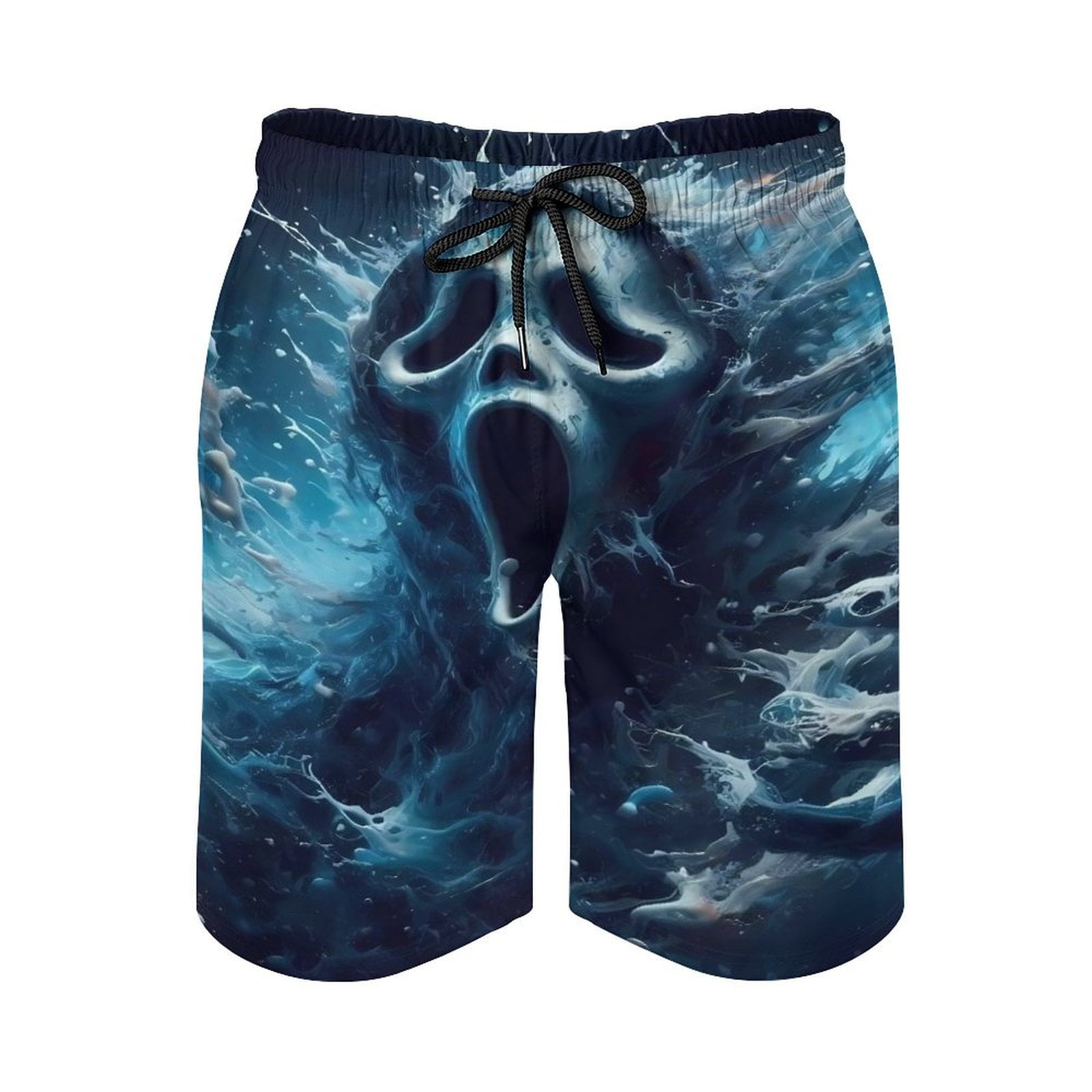 Ghostface Men's Shorts Quick Dry 3D Printed Beach Men's Swim Trunks ...