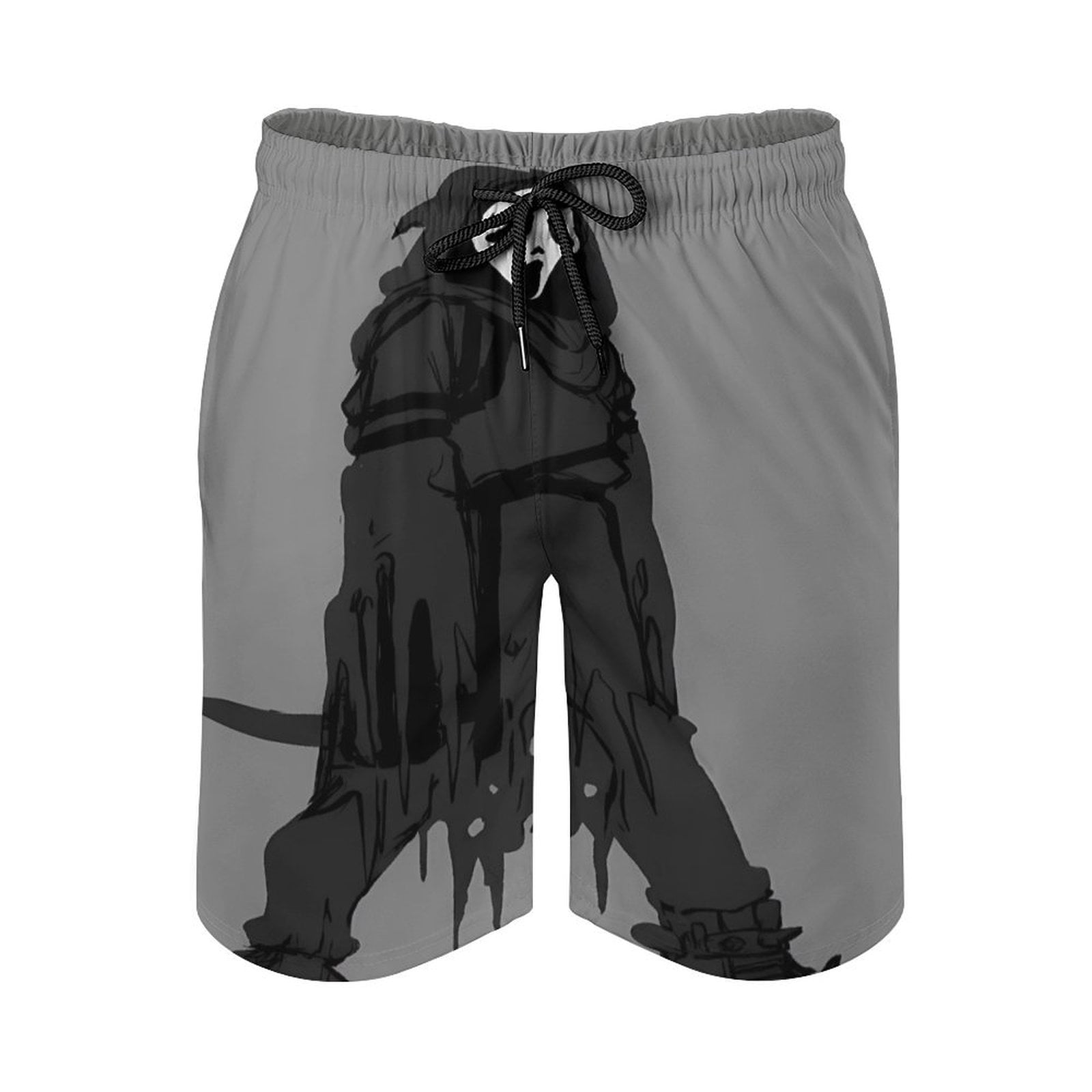 Ghostface Men's Shorts Quick Dry 3D Printed Beach Men's Swim Trunks ...