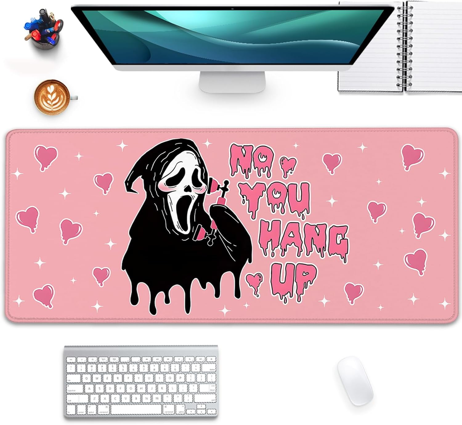 Ghostface Mouse Pad Desk Mat,Ghostface Mouse Mat,Desk Pad,Pink Mouse ...
