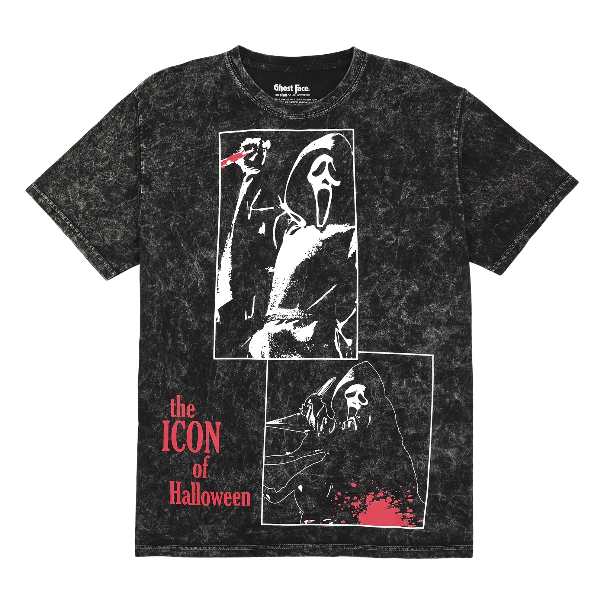 Ghostface Oversize Character Printed Patches With Red Text on Men's ...