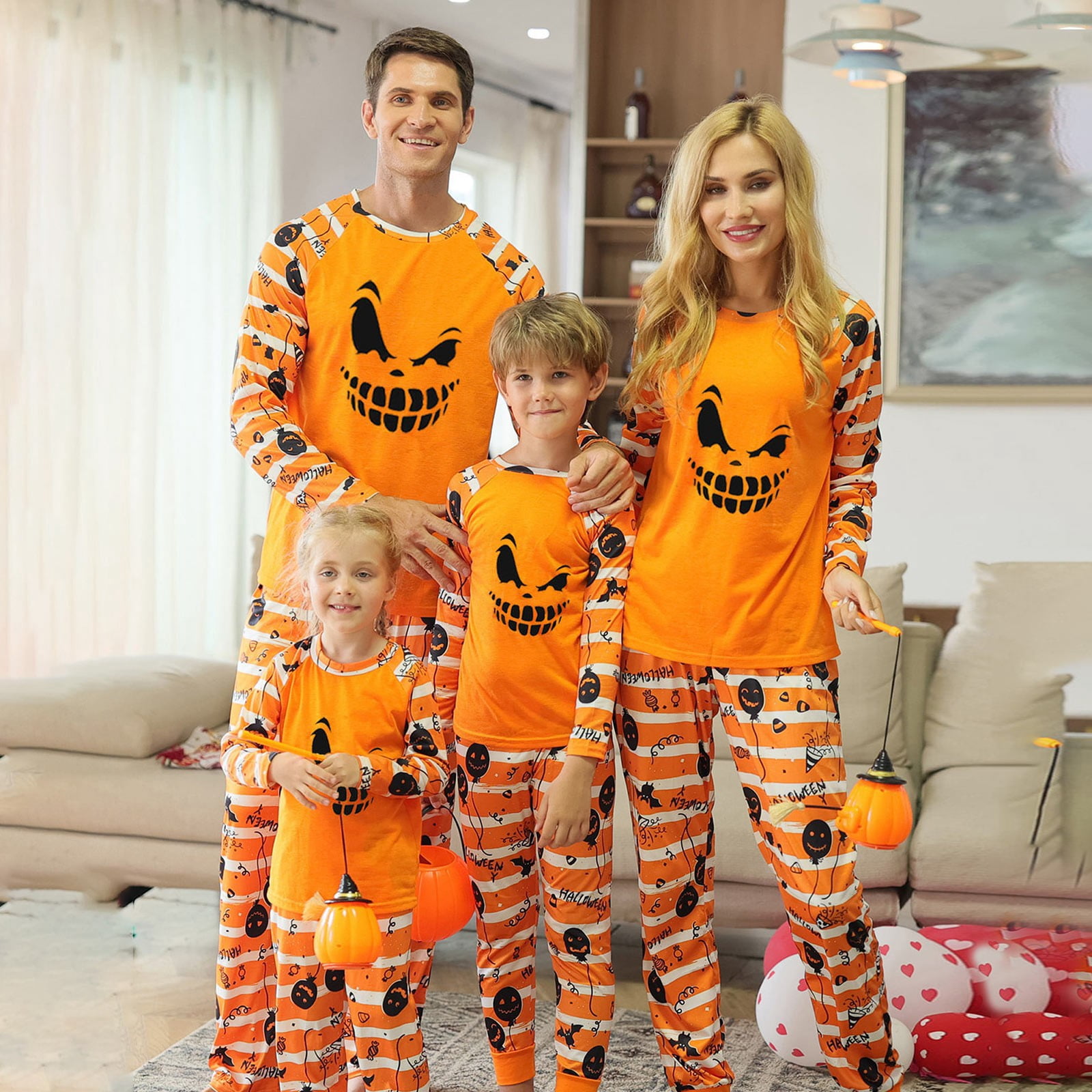 Ghostface Pumpkin Matching Christmas Pajamas for Family, Matching ...