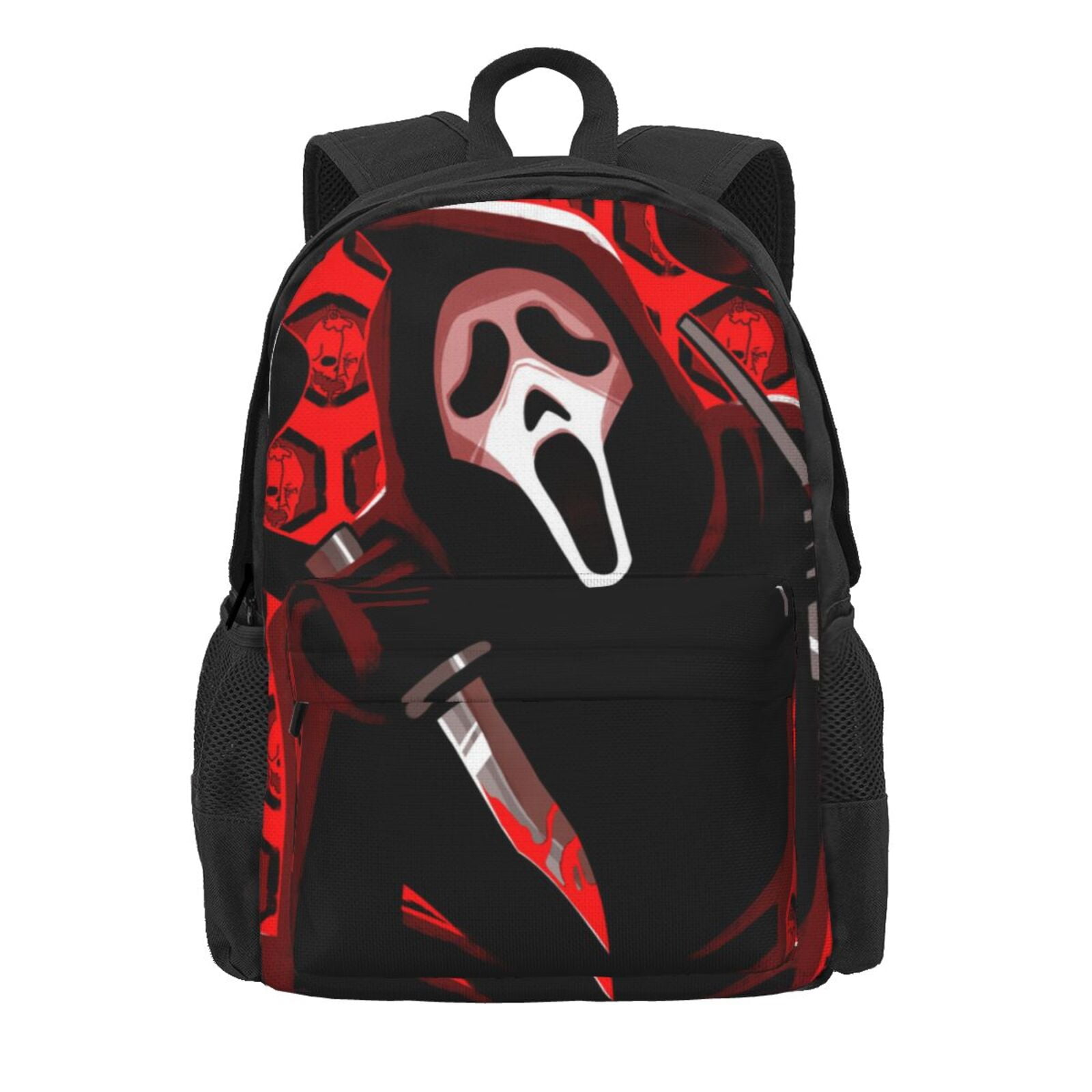 Ghostface Scream Horror Backpack Adjustable Daypack Large Capacity ...