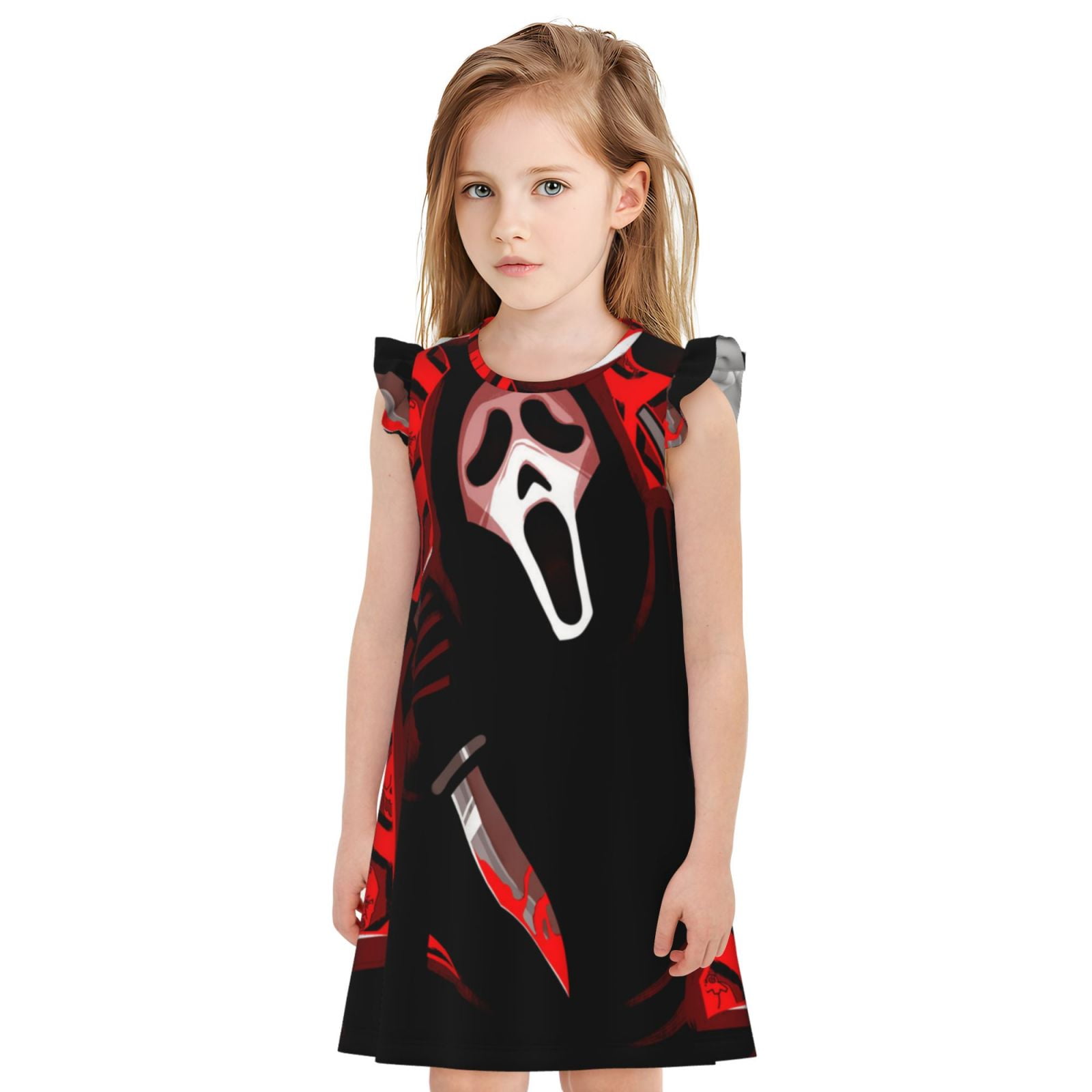 Ghostface Scream Horror Girl's Nightgowns Pajamas Dress Soft Children ...