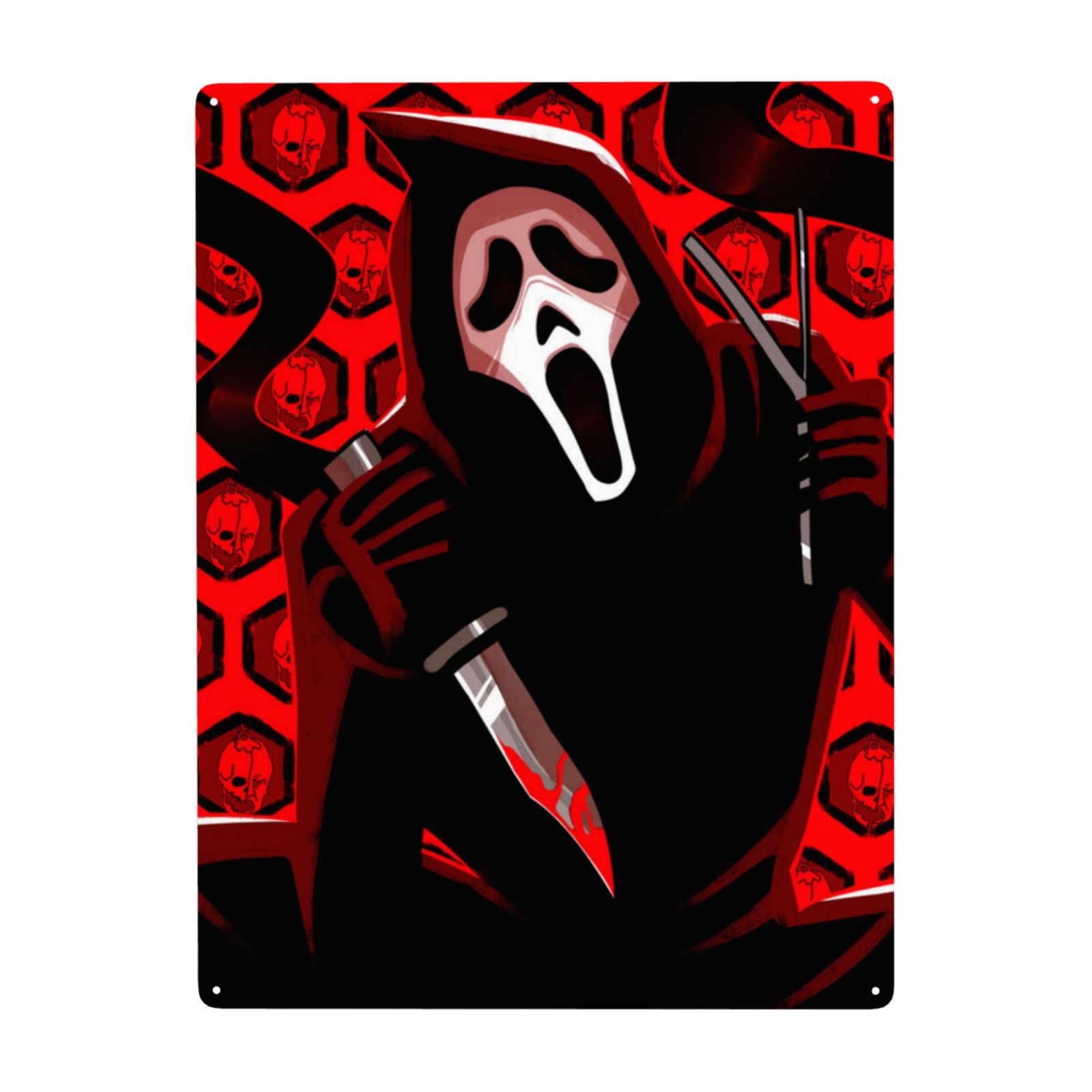 Ghostface Scream Horror Metal Sign Decor 30x40cm Wall Art Sign for Home ...