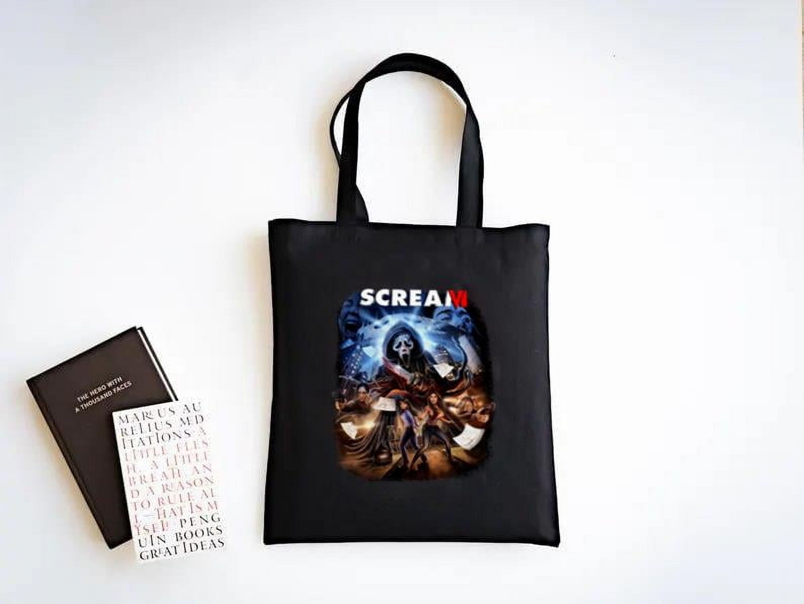 Ghostface Scream Horror Movie Heavy Cotton Scary Film TOTE BAGS ...