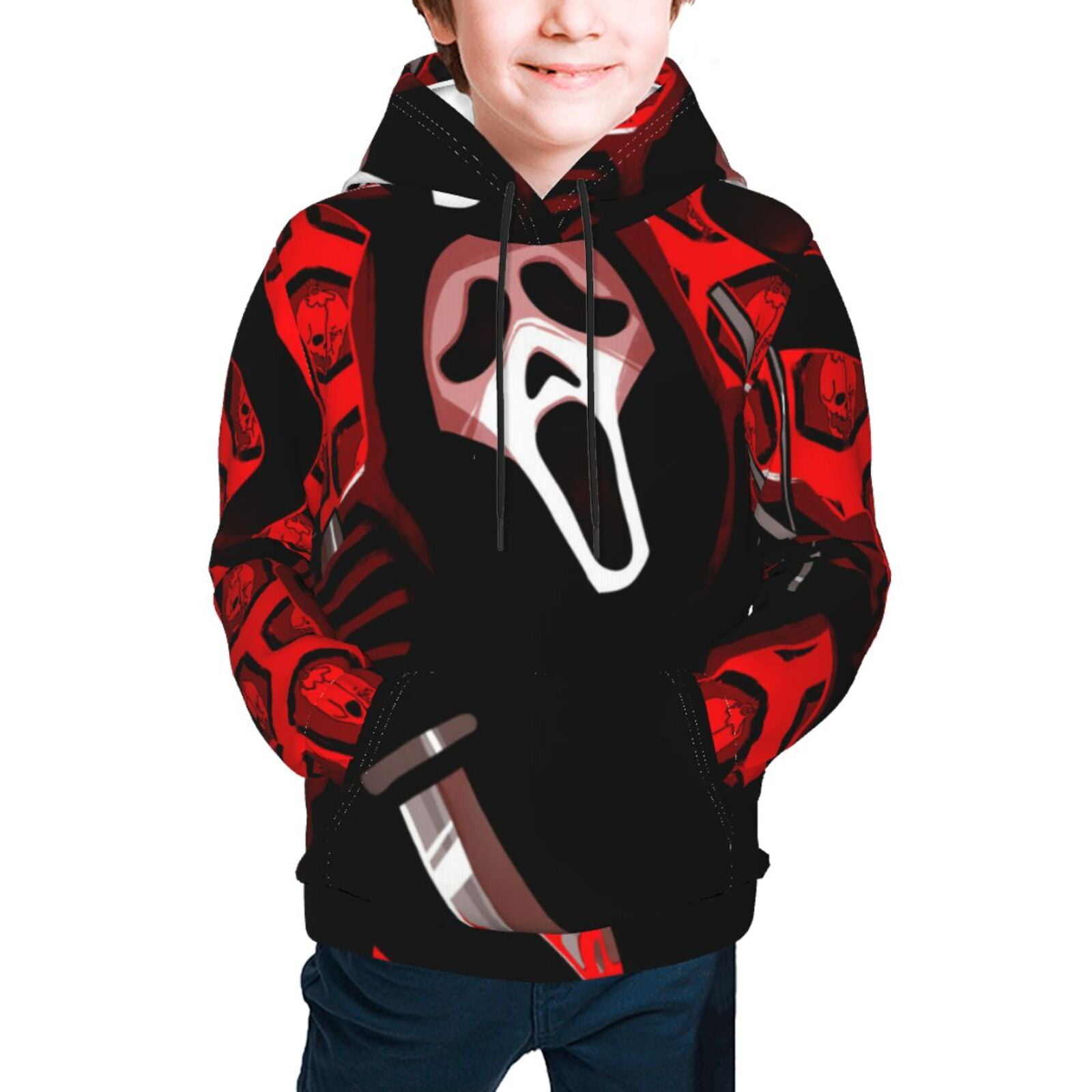 Ghostface Scream Horror Youth Hoodies Sweatshirt Casual 3D Printed Teen ...