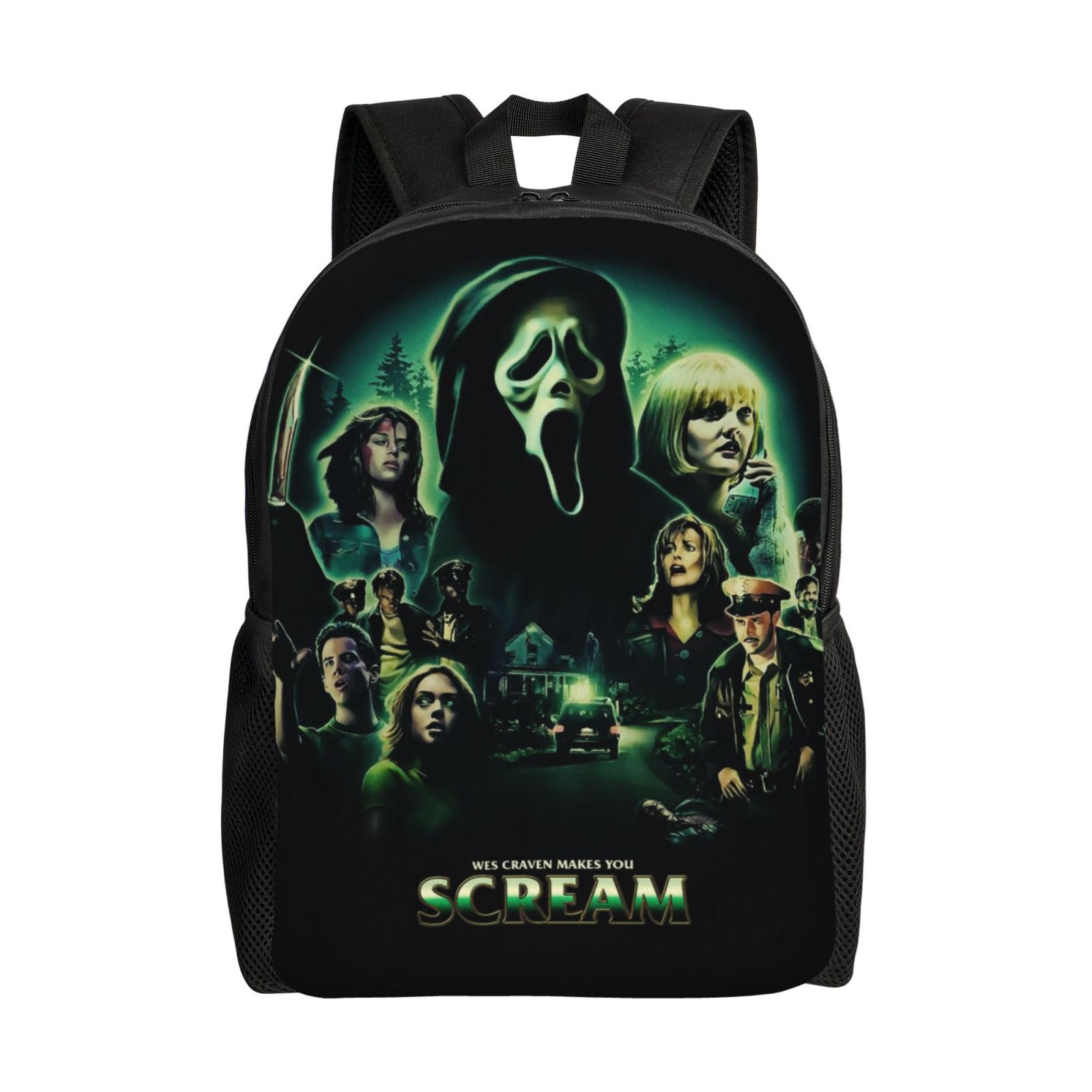 Ghostface Scream Poster Backpack Casual Adjustable Bookbag School Bag ...