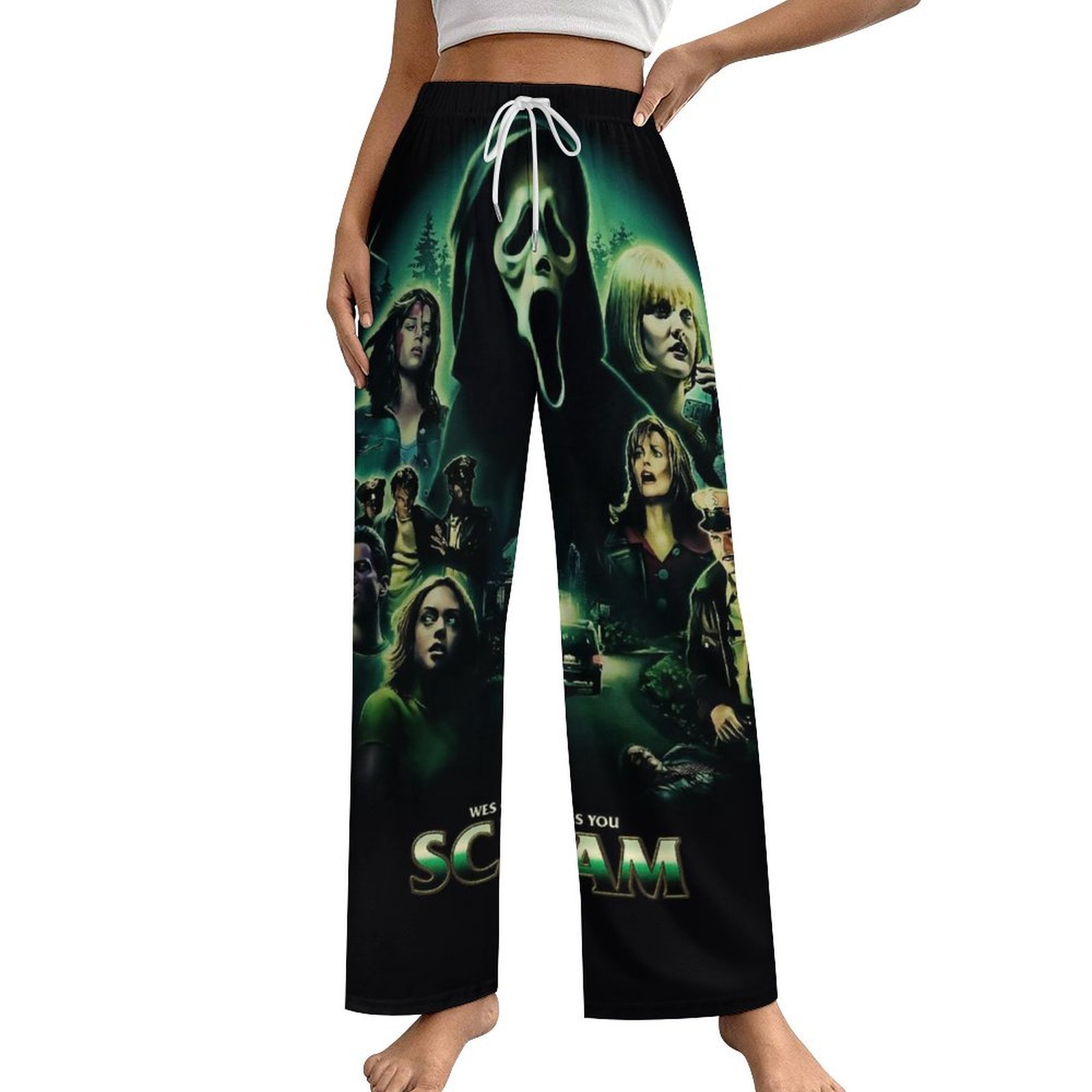 Ghostface Scream Poster Women's Pajama Pants Novelty Daily Cozy Lounge ...