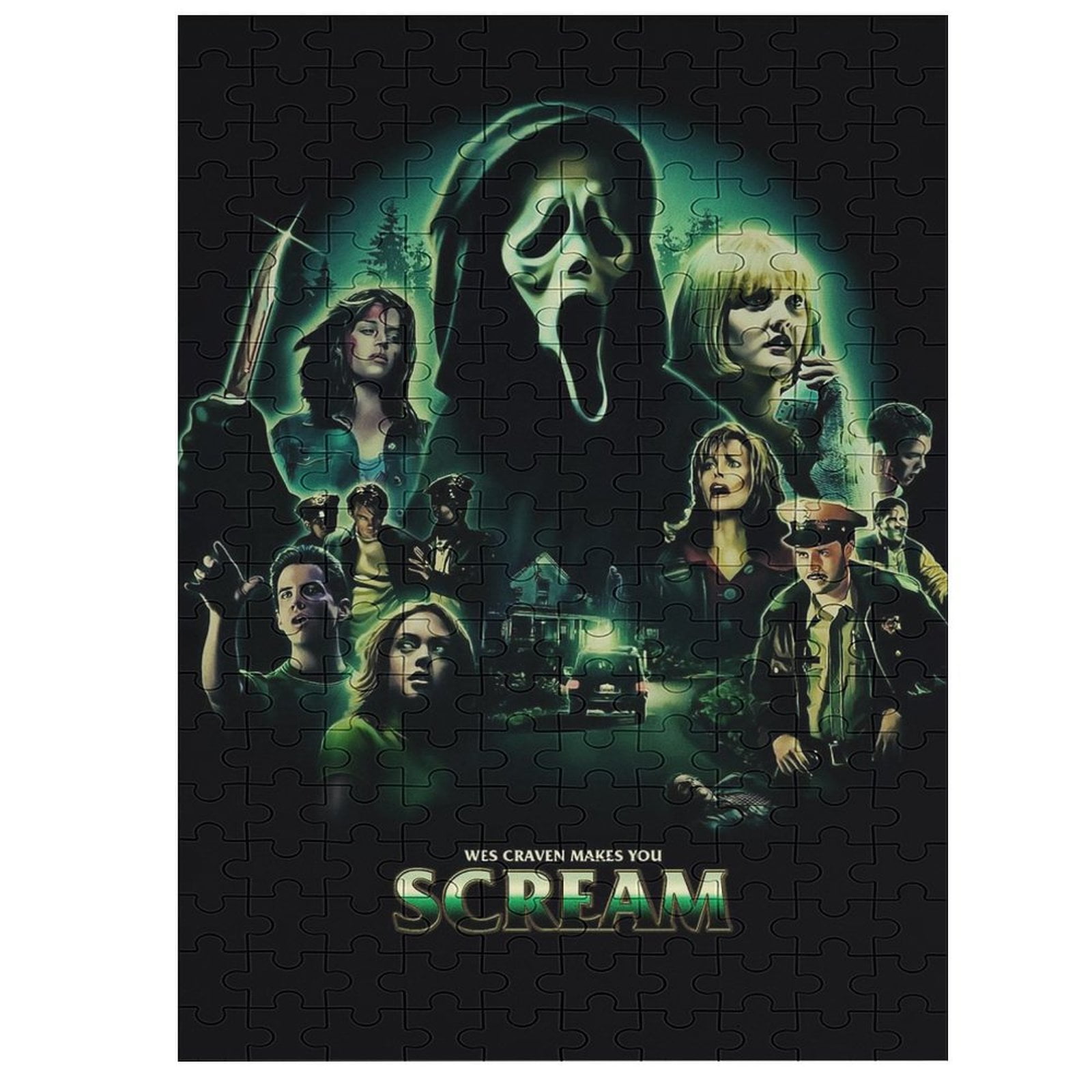 Ghostface Scream Poster Wooden Puzzle Home Decoration Interlocking ...