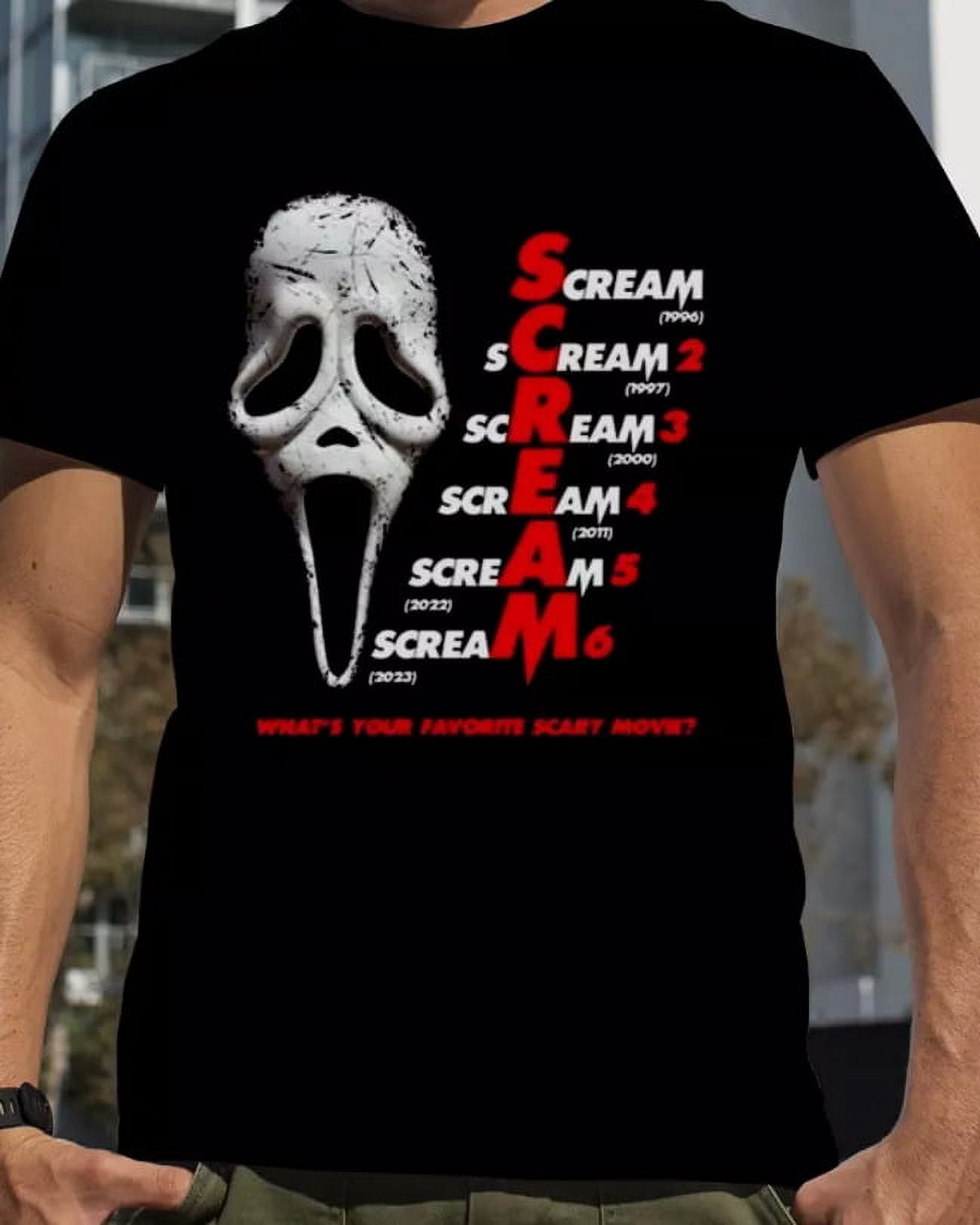 Ghostface Scream Whats Your Favorite Scary Movie Halloween 2024 Tshirt ...