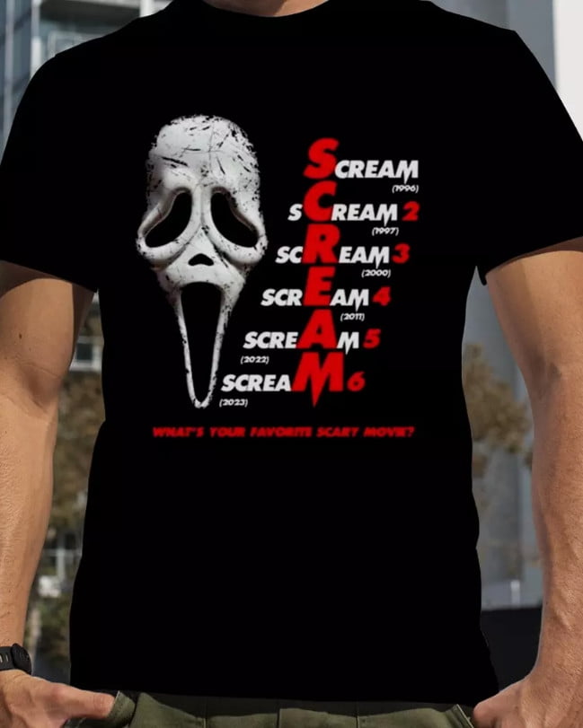 Ghostface Scream Whats Your Favorite Scary Movie Halloween 2024 Tshirt ...
