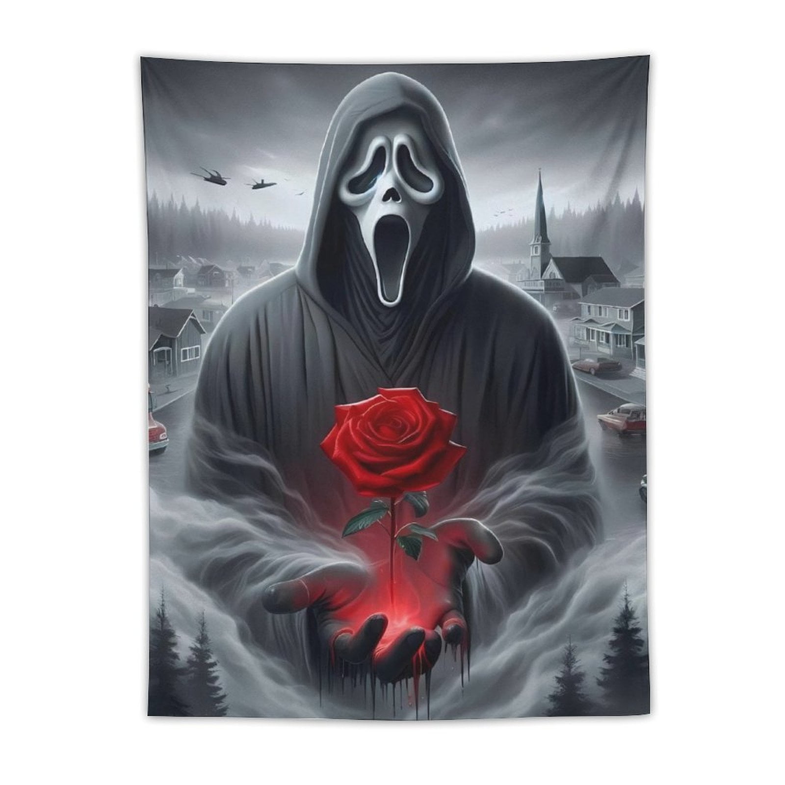 Ghostface Tapestry Bedroom Indie Vertical Tapestry Wall Hanging for ...