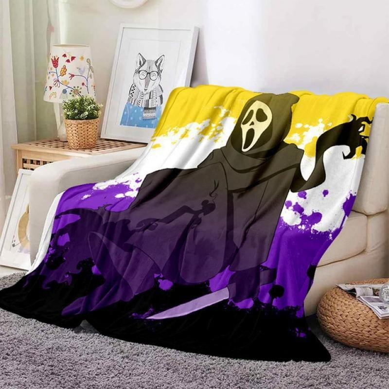 Ghostface Throw Blanket Ultra-Soft Warm & No Pilling Mask Horror ...