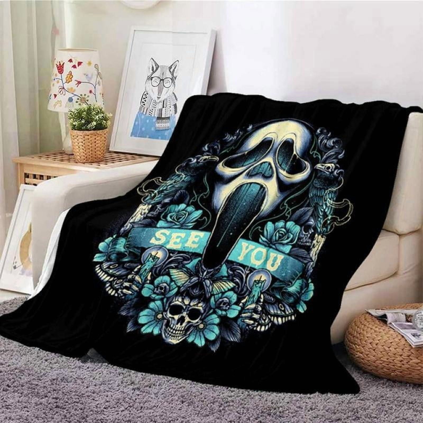 Ghostface Throw Blanket Ultra-Soft Warm & No Pilling Mask Horror ...