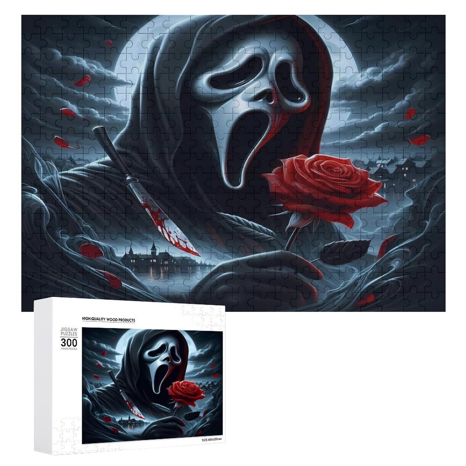 Ghostface Wooden Picture Puzzle-Eco-Friendly Wood, Educational Toy That ...