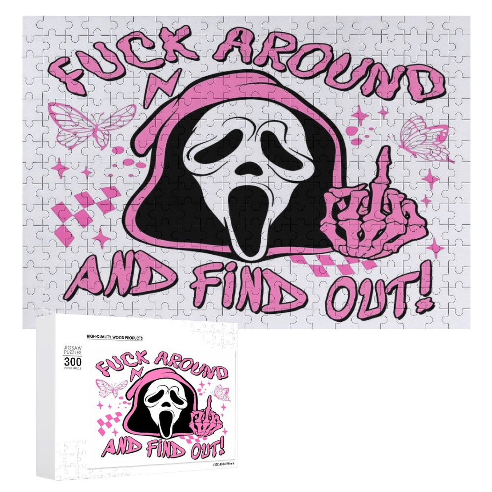 Ghostface Wooden Picture Puzzle-Eco-Friendly Wood, Educational Toy That ...