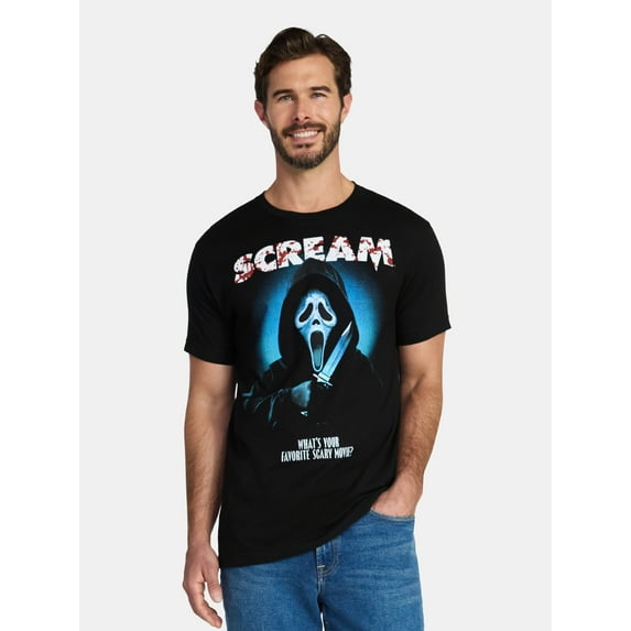 Ghostface X Scream Men's and Big Men's Graphic Tee with Short Sleeves, Sizes S-3XL - Walmart.com