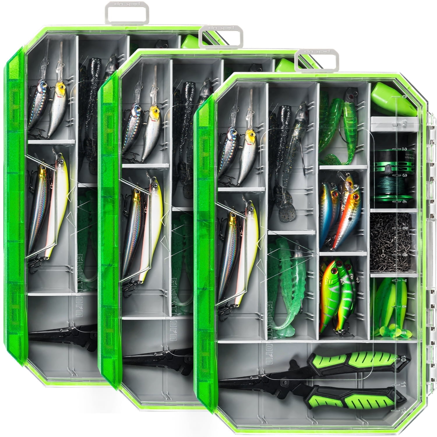 Ghosthor Plastic Fishing Tackle Box Organizer,Waterproof 3600 and 3700 ...