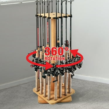 Ghosthorn Fly Fishing Rod Holders for Garage, Vertical Wooden Fishing ...