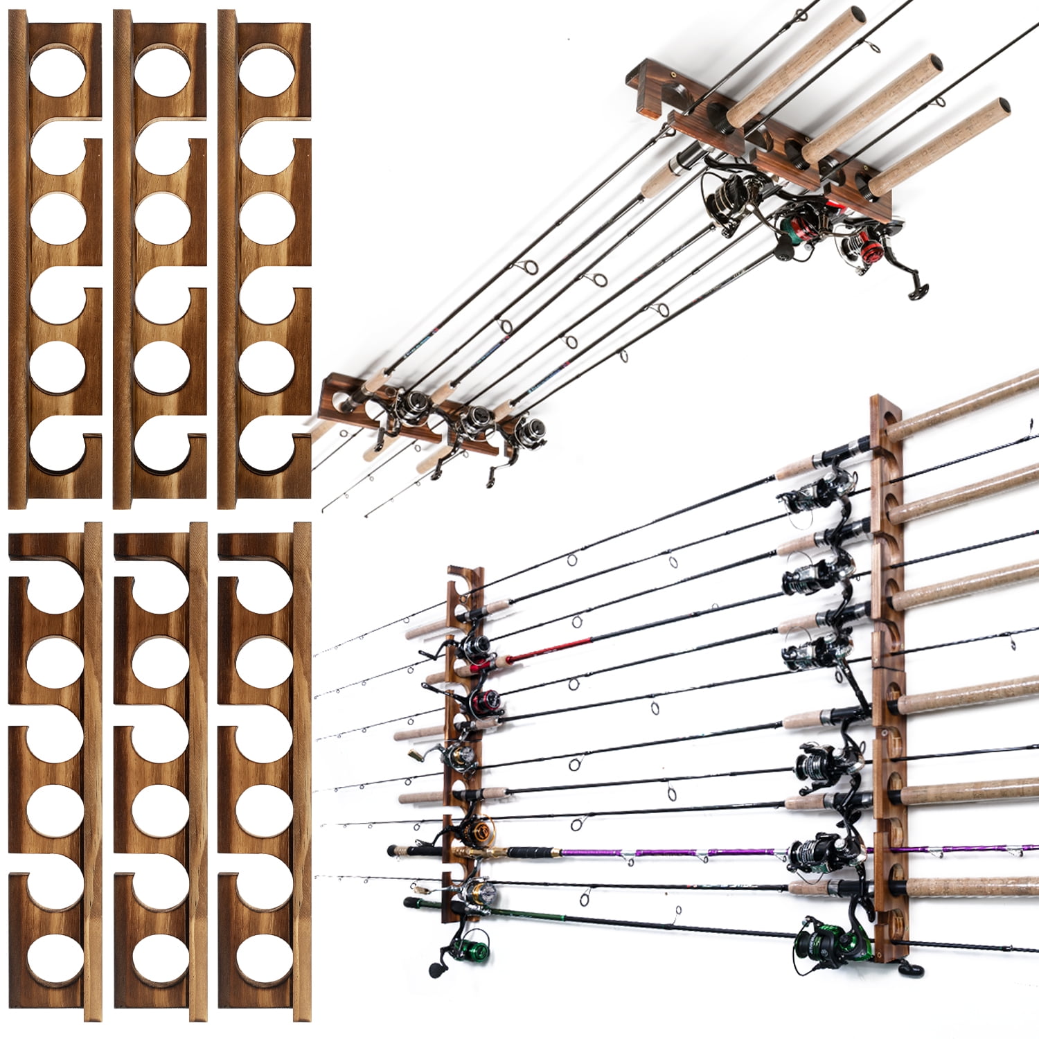 Ghosthorn Holds Up to 12 Rods Fishing Pole Racks Wall or Ceiling ...