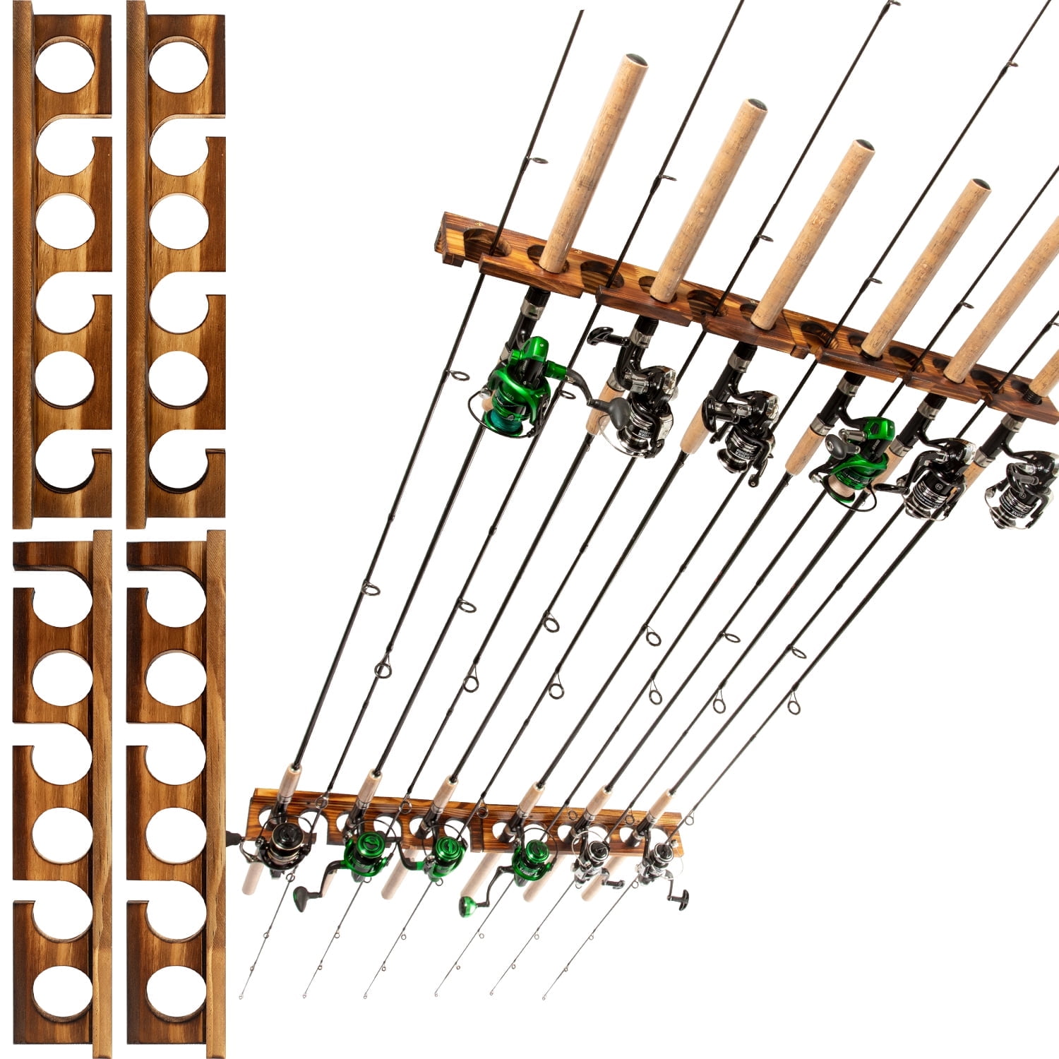 Ghosthorn Holds Up to 12 Rods Fishing Pole Rod Racks Wall or Ceiling ...