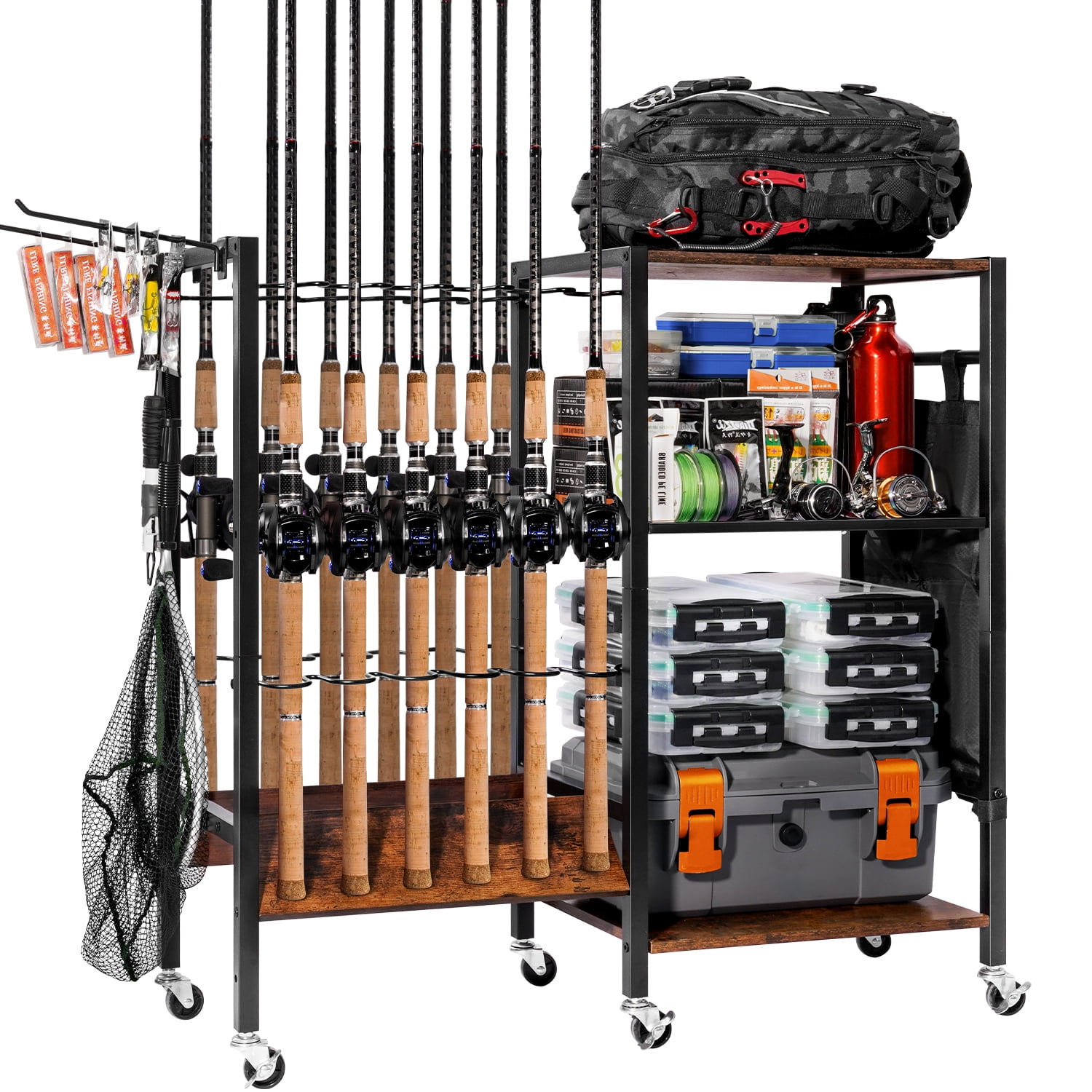 Ghosthorn fishing rod holder,Fishing Rod Rack Storage up to 12 Rods ...